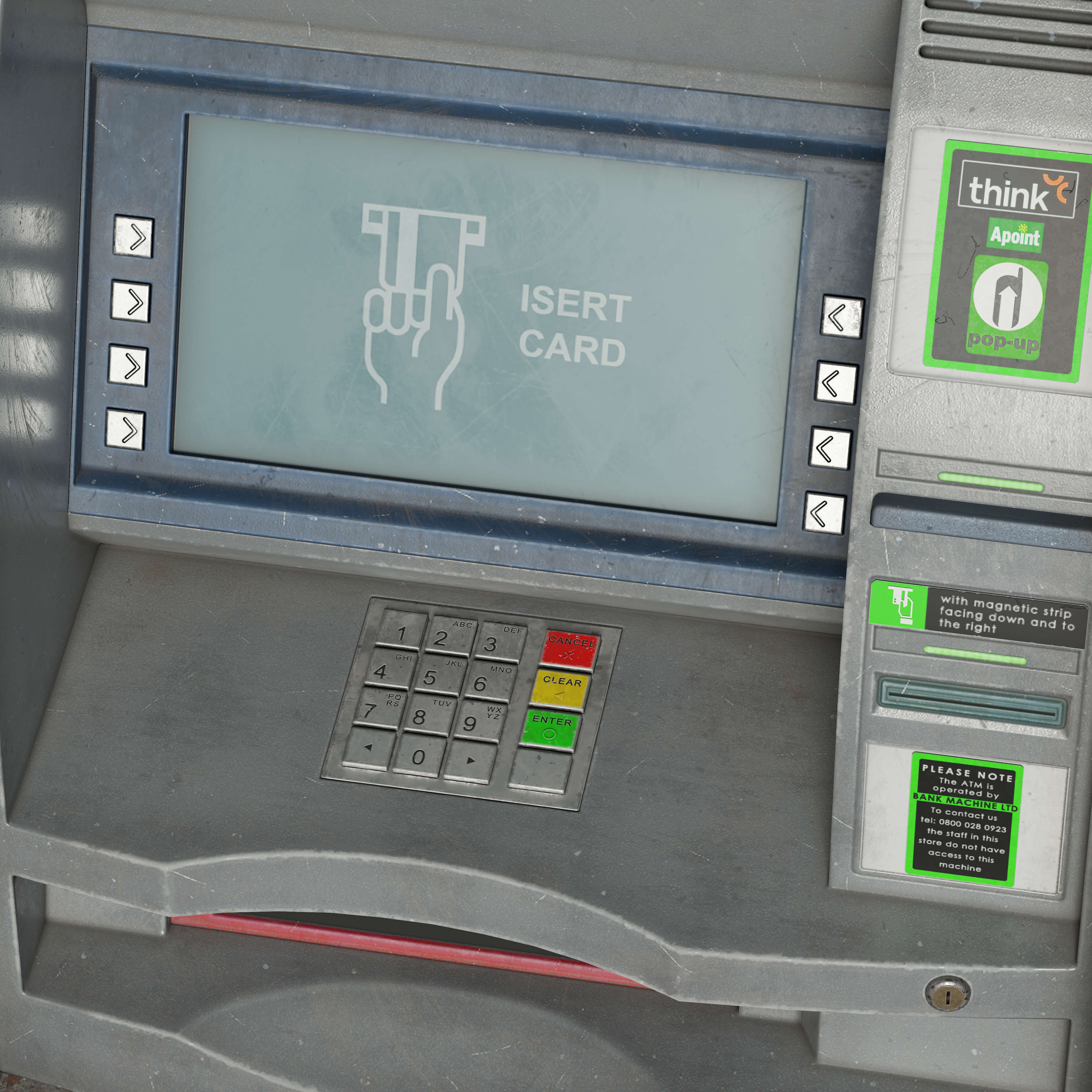 ATM Machine Outdoor Standing - 3D Model by GunsNTanks