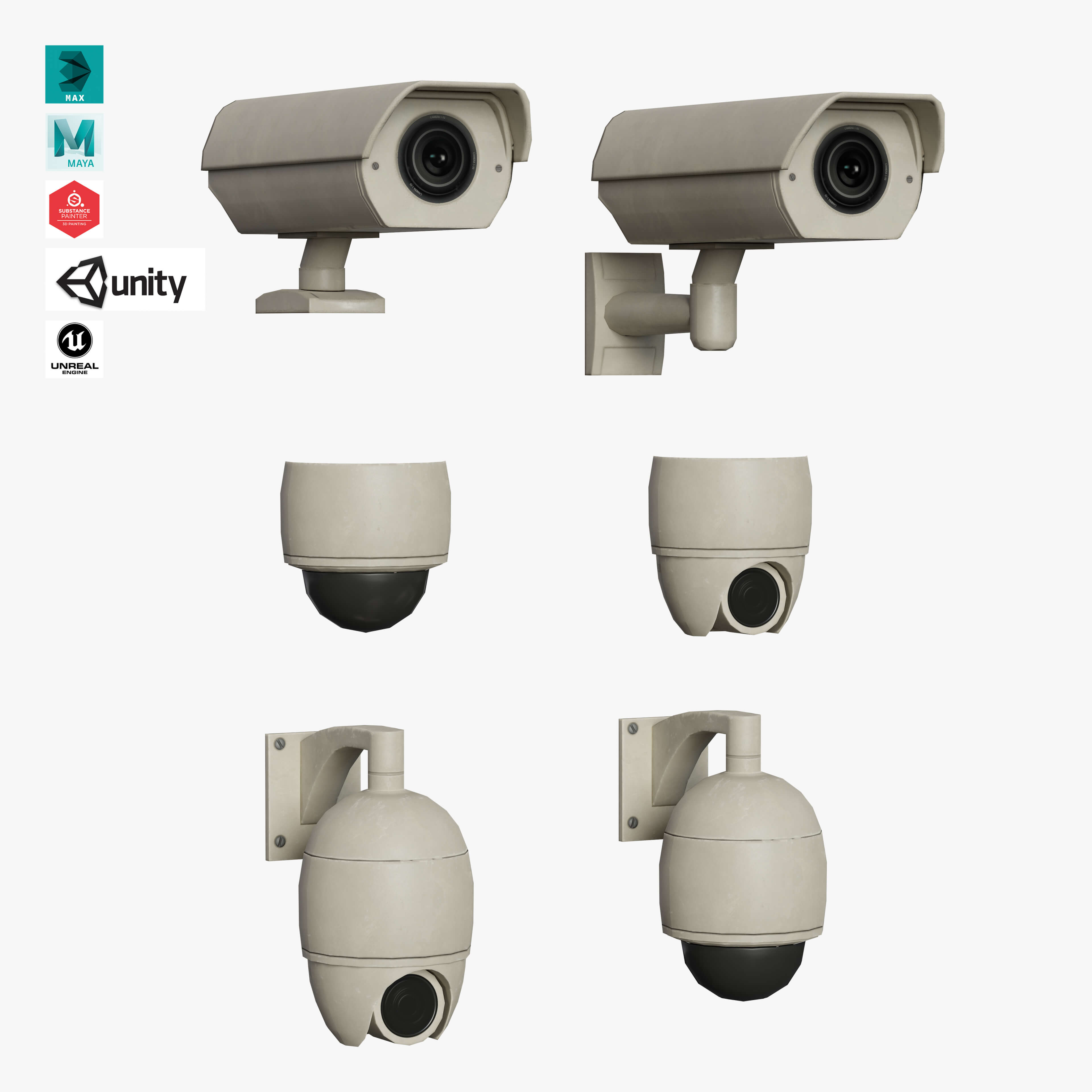 CCTV Camera Set - 3D Model by GunsNTanks