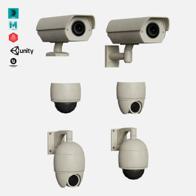 CCTV Camera Set - 3D Model by GunsNTanks