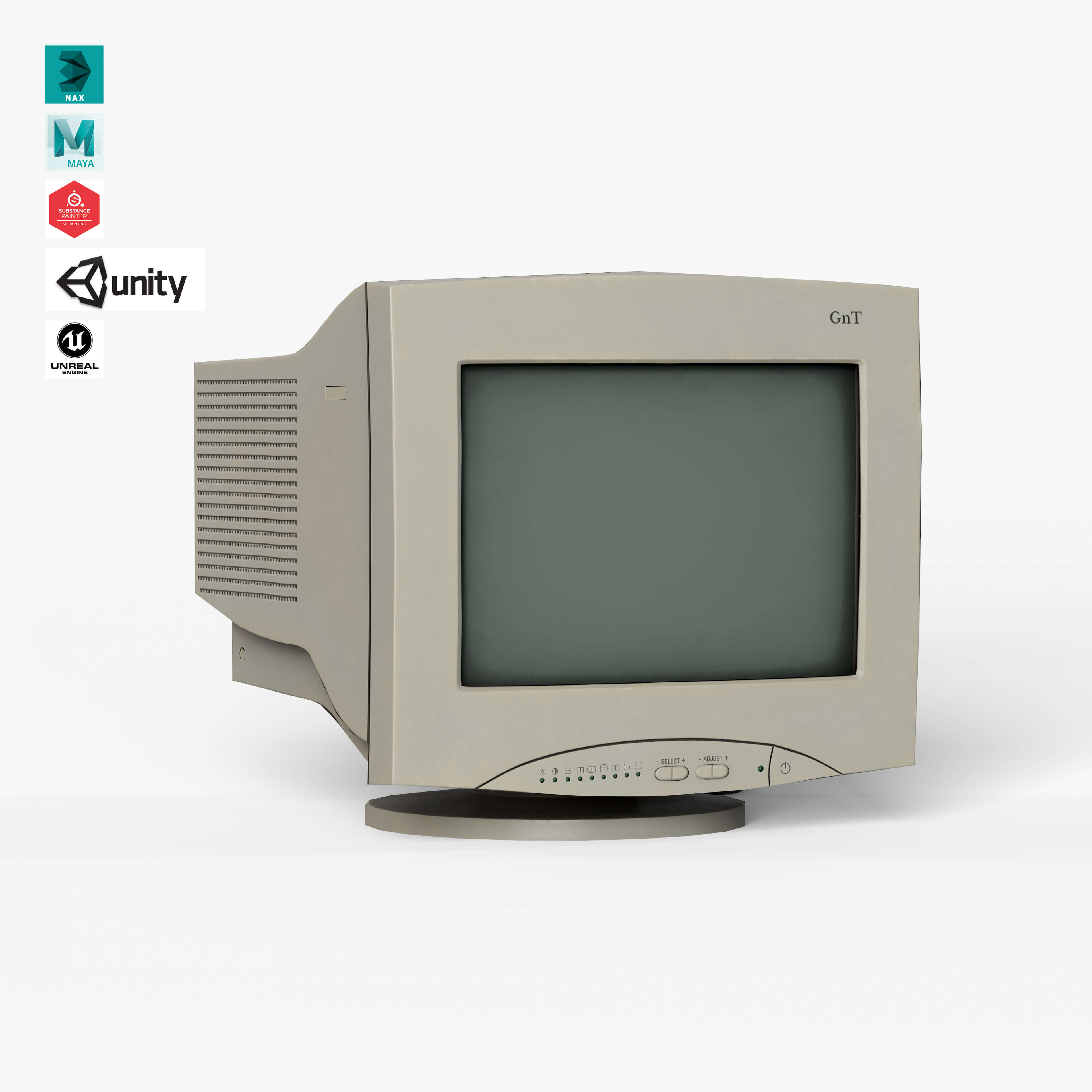 CRT Monitor Screen - 3D Model by GunsNTanks
