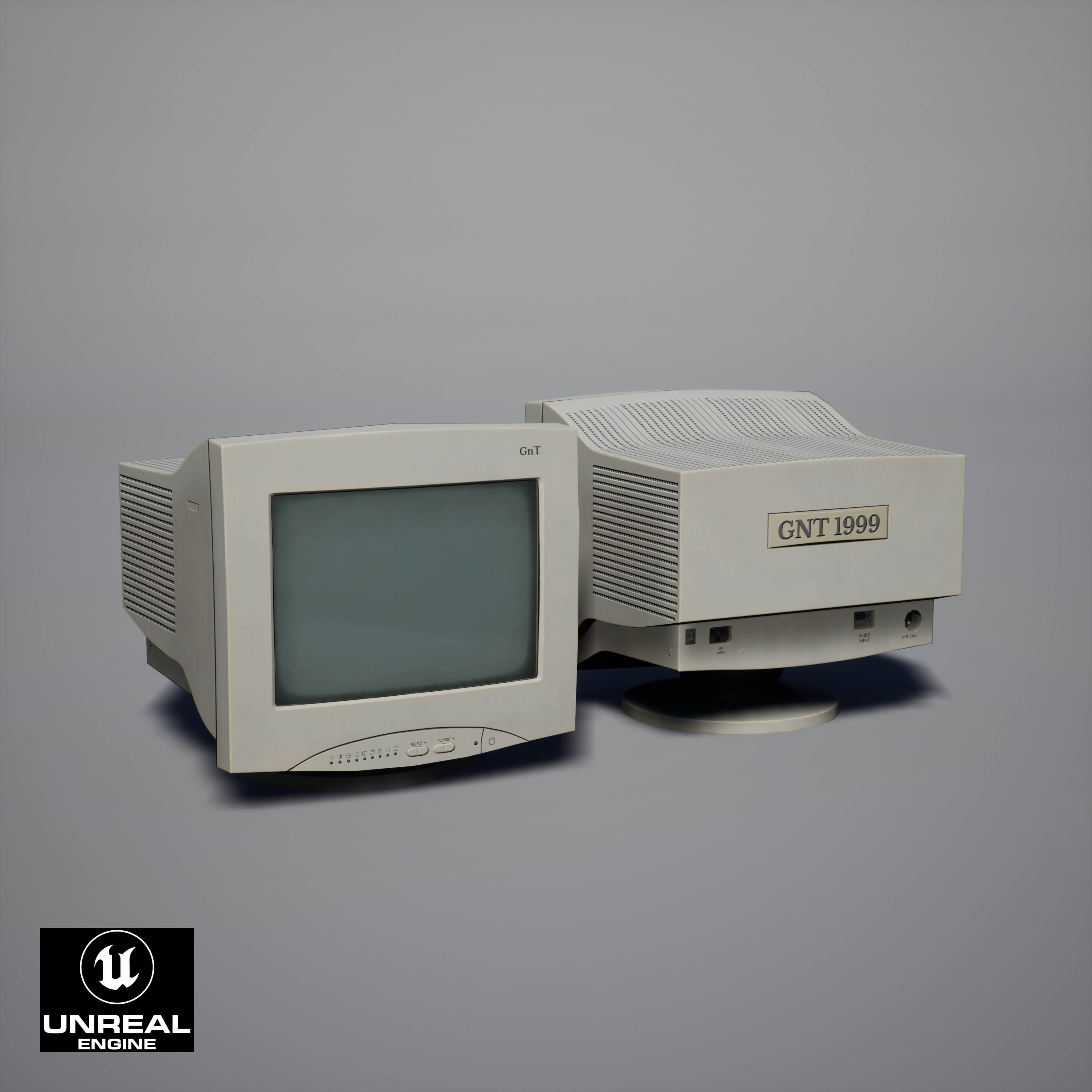 CRT Monitor Screen - 3D Model by GunsNTanks