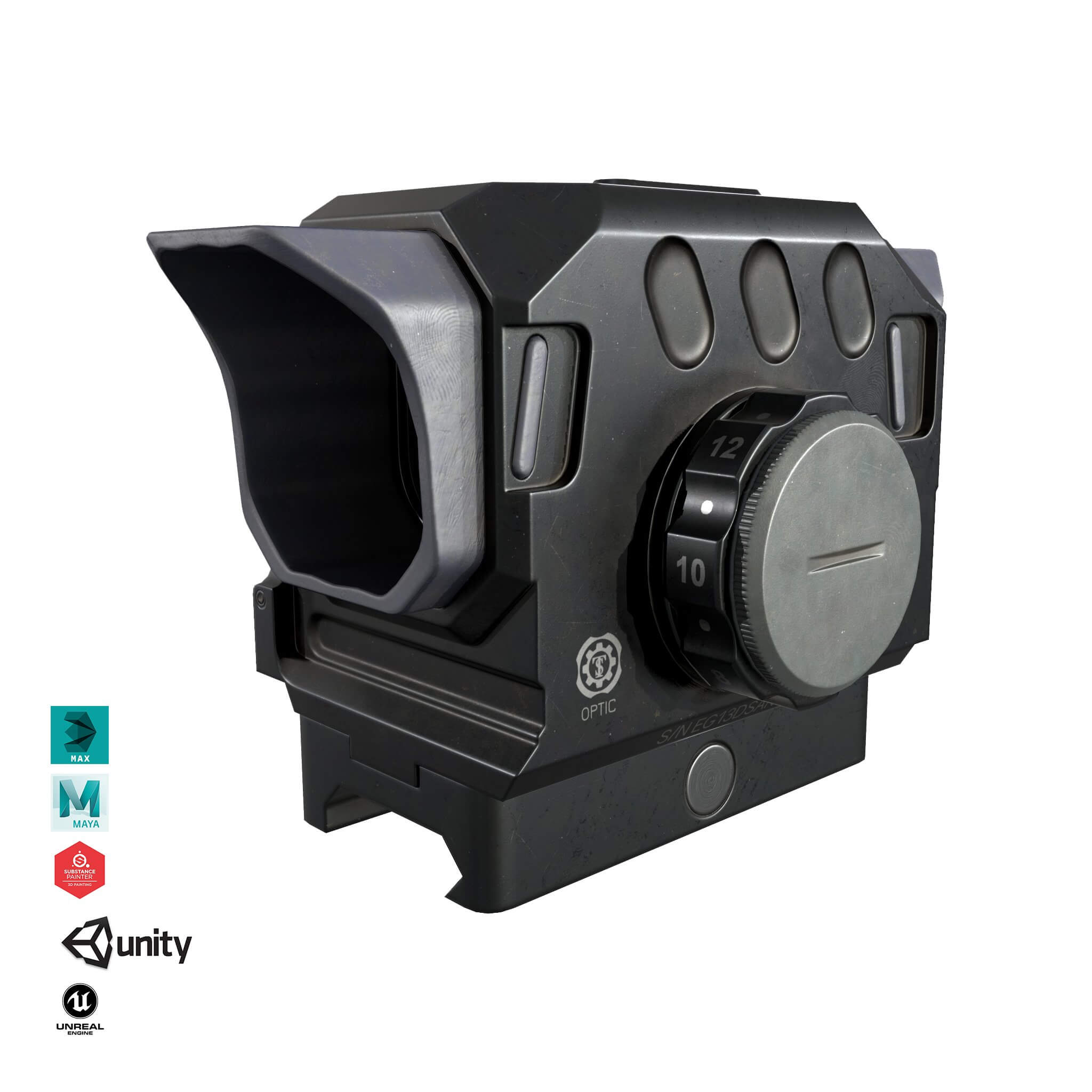 DI Optical EG1 Red Dot Sight - 3D Model by GunsNTanks