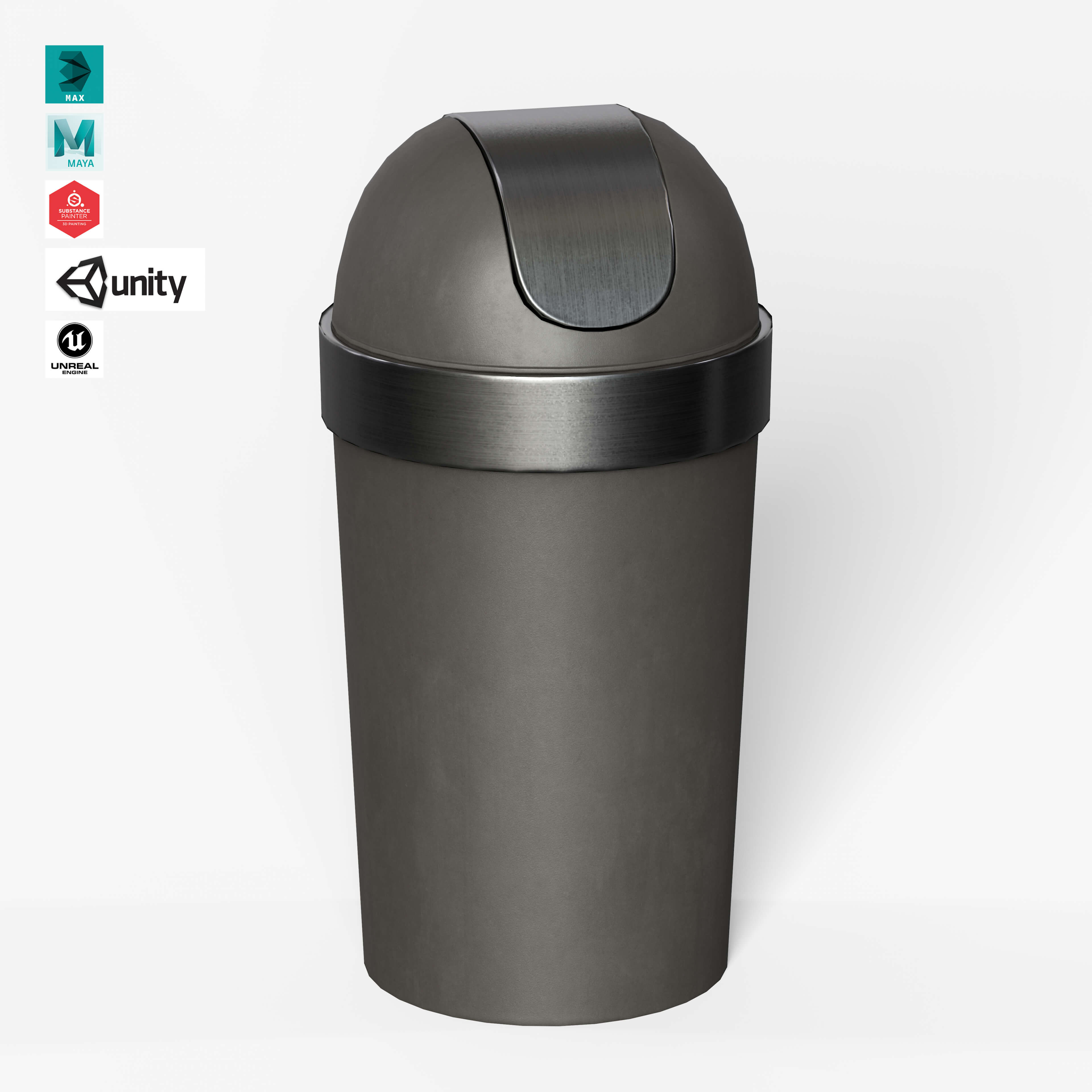 Indoor Trash Can - 3D Model by GunsNTanks