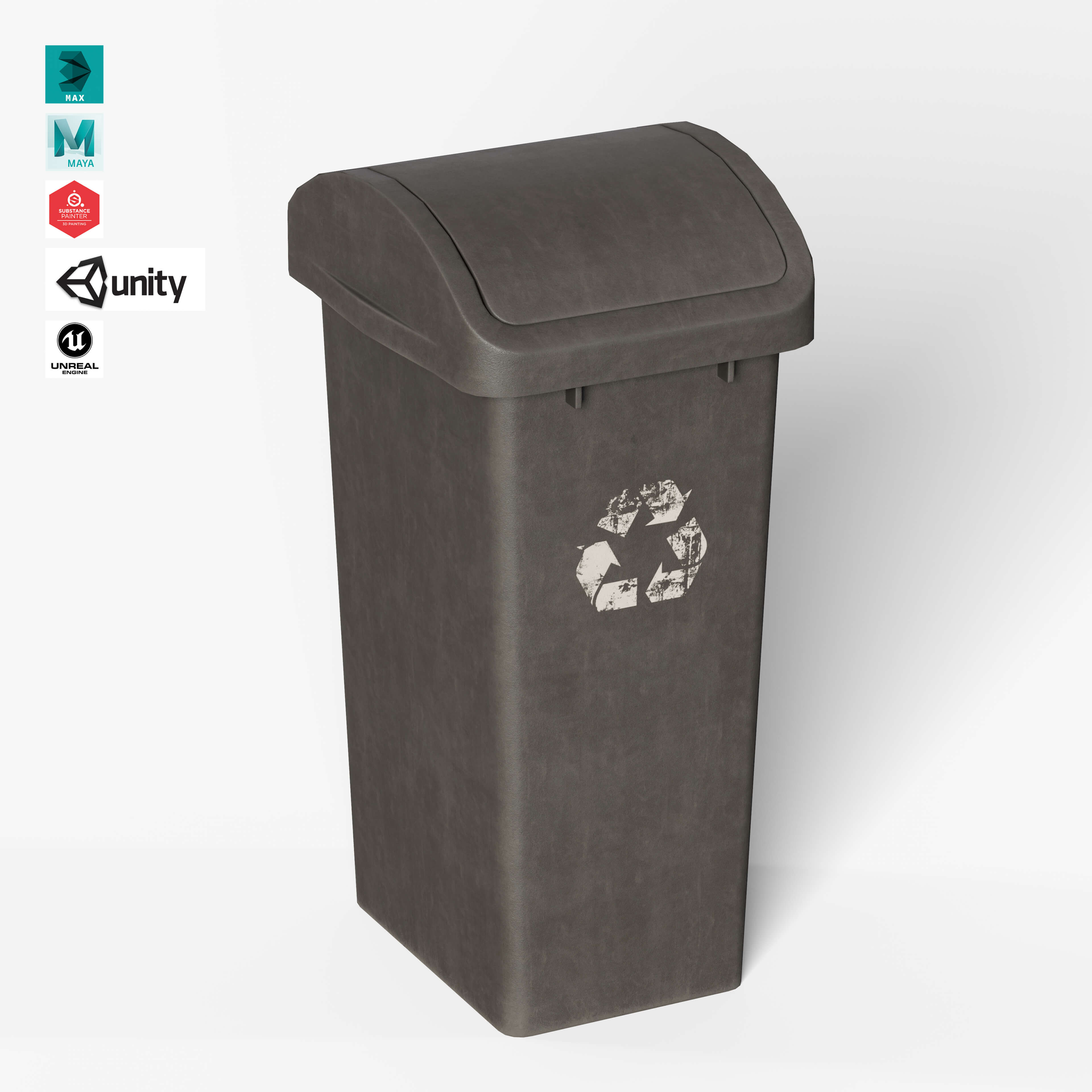 Indoor Trash Can - 3D Model by GunsNTanks