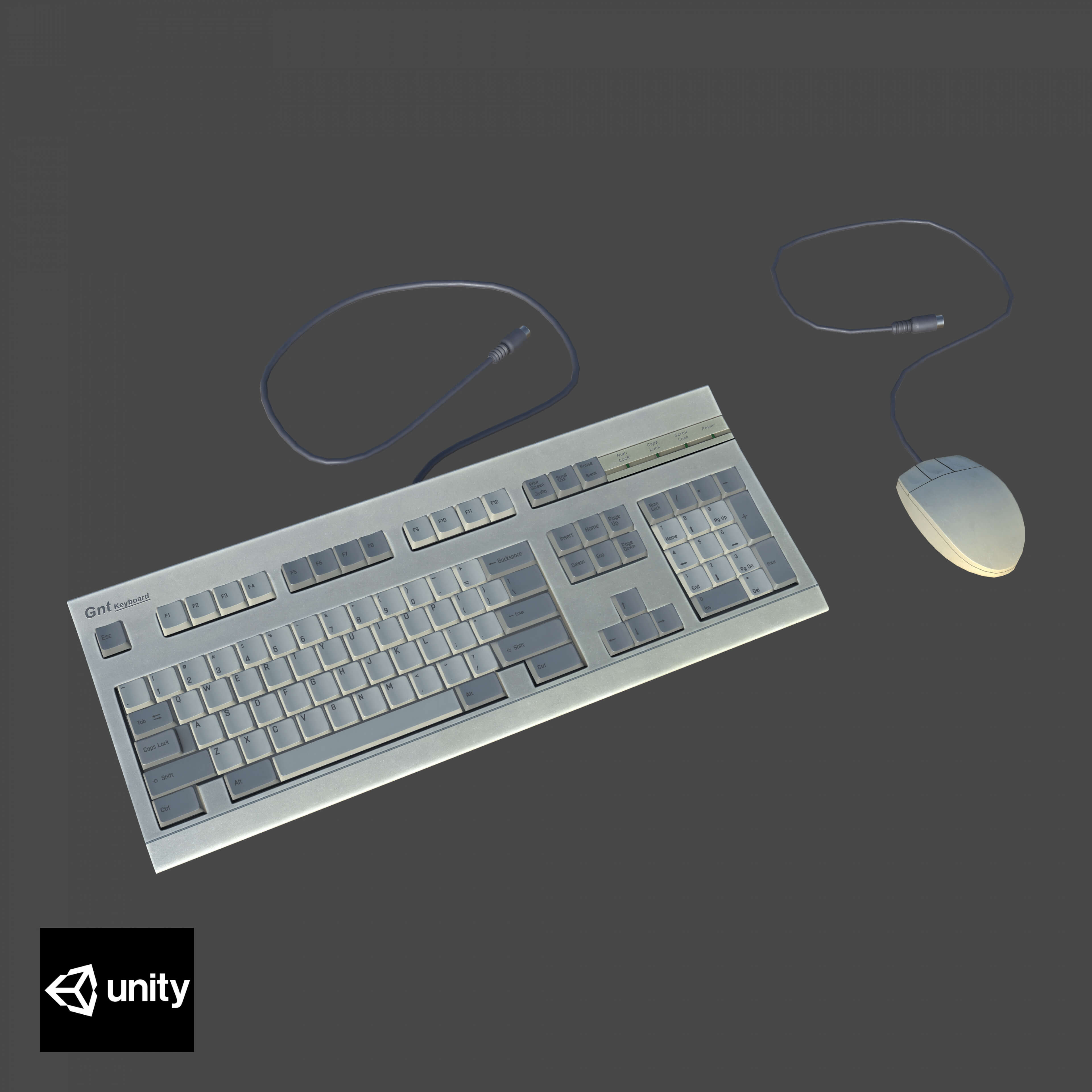 Keyboard and Mouse - 3D Model by GunsNTanks