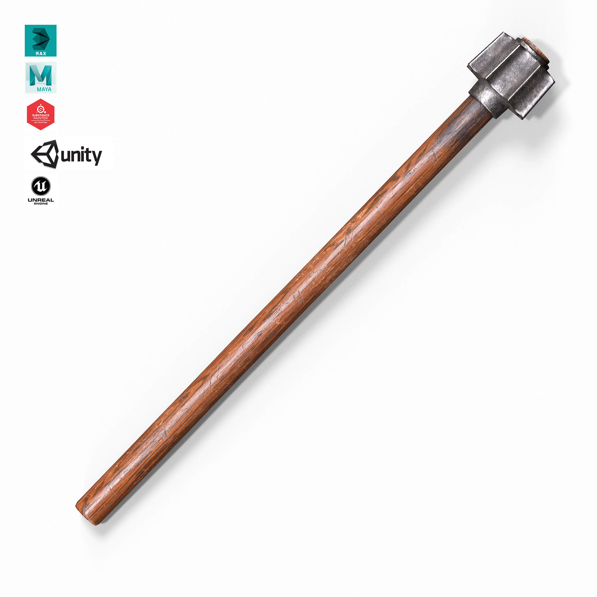 Melee Trench Mace - 3D Model by GunsNTanks