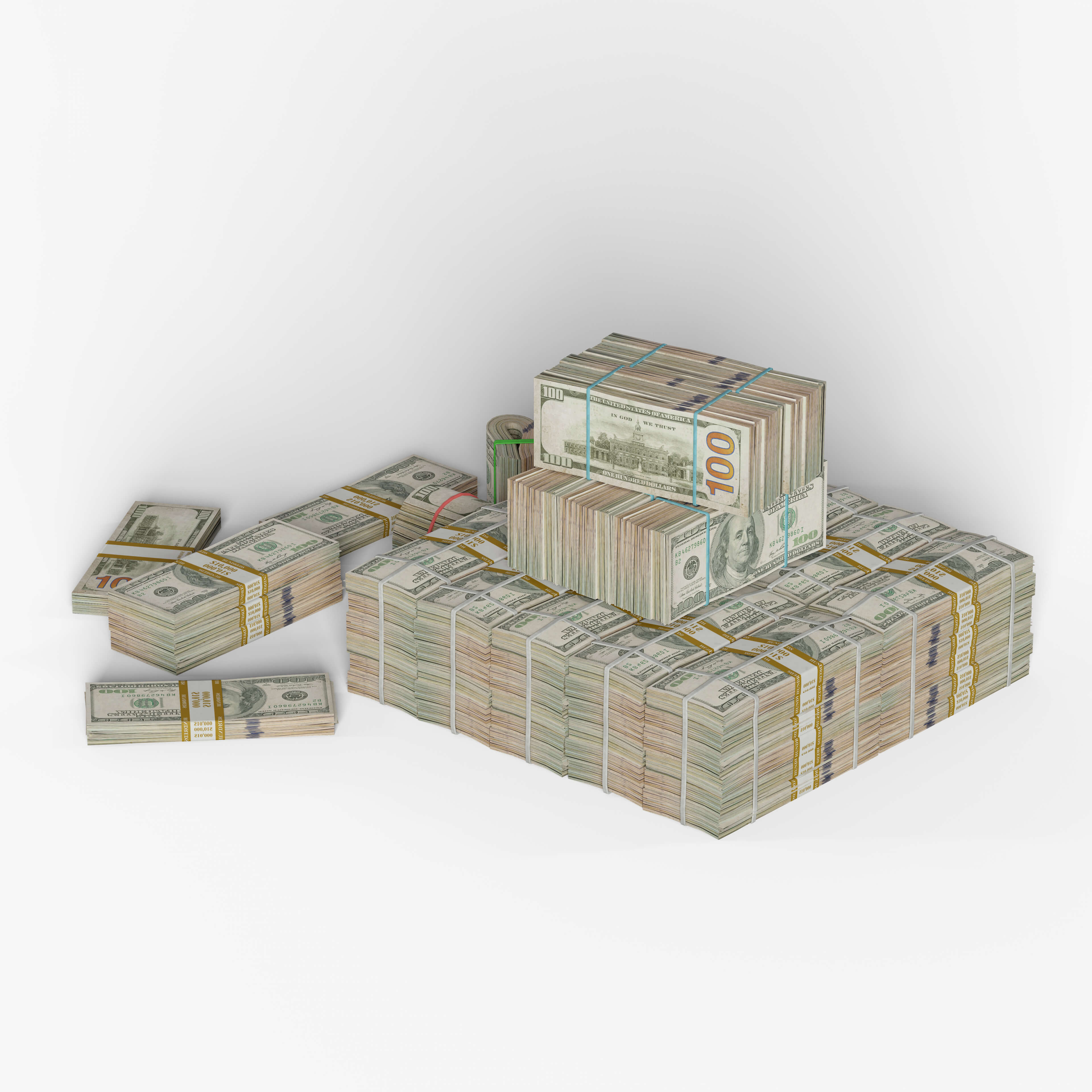 Money Stack Set - 3D Model by GunsNTanks