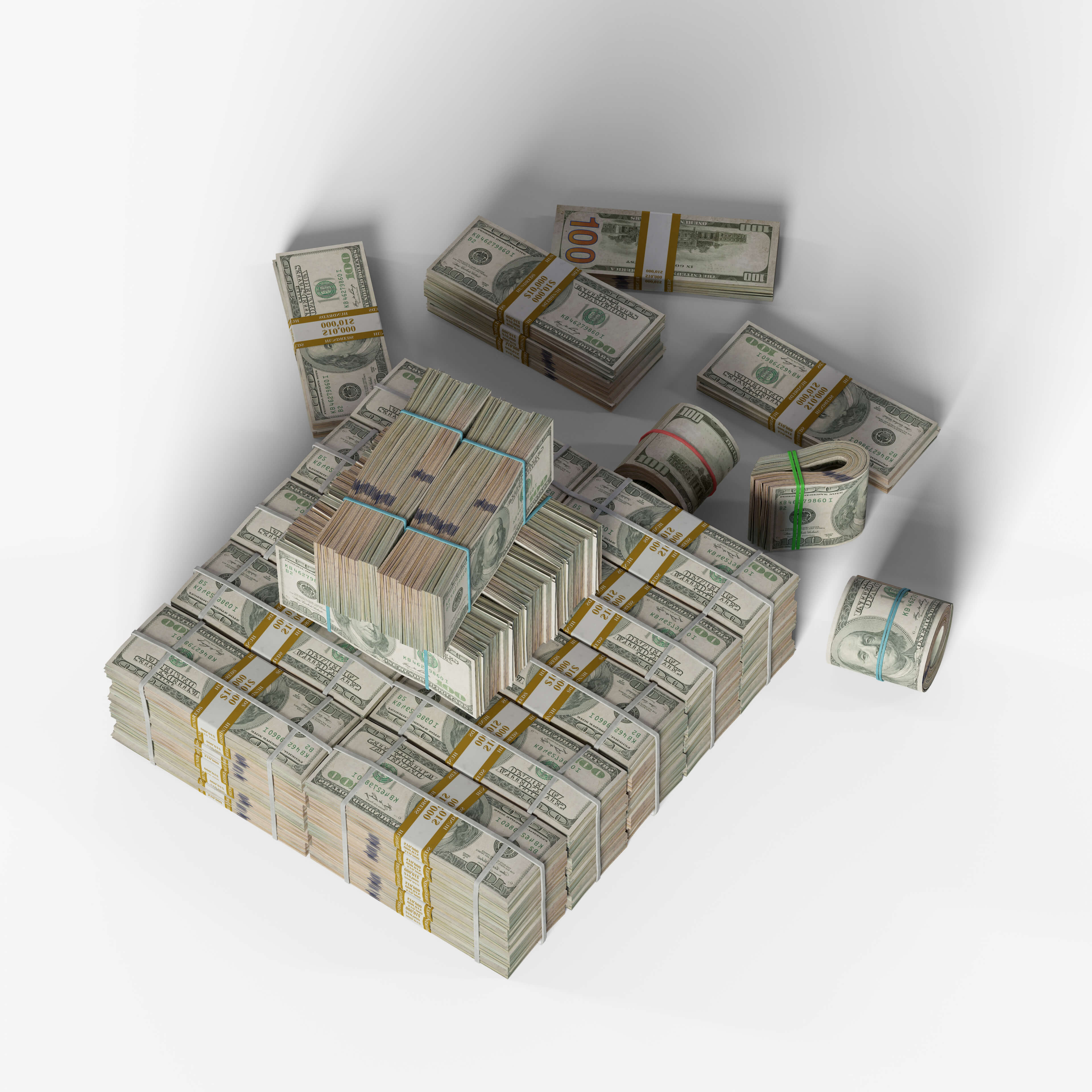 Money Stack Set - 3D Model by GunsNTanks