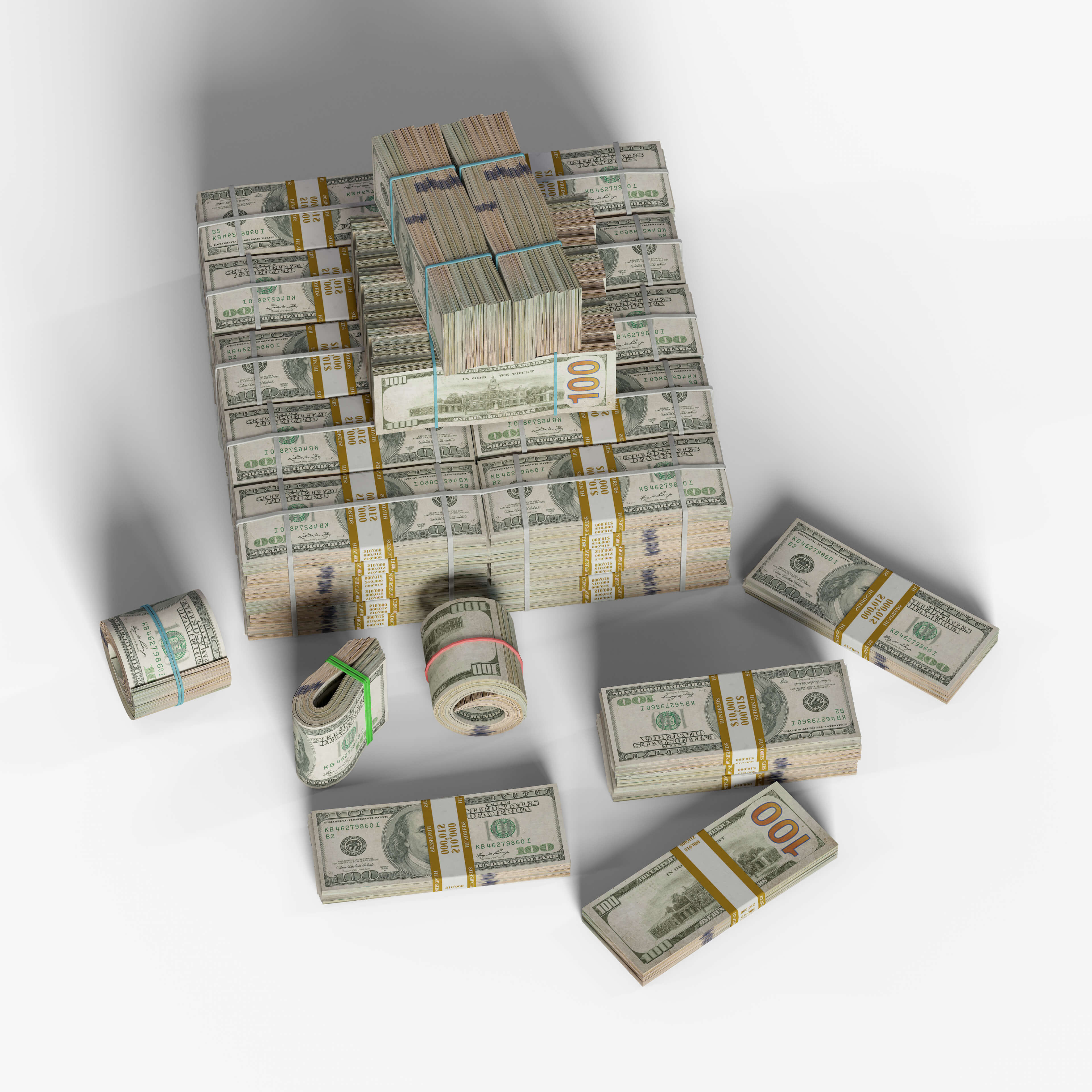 Money Stack Set - 3D Model by GunsNTanks