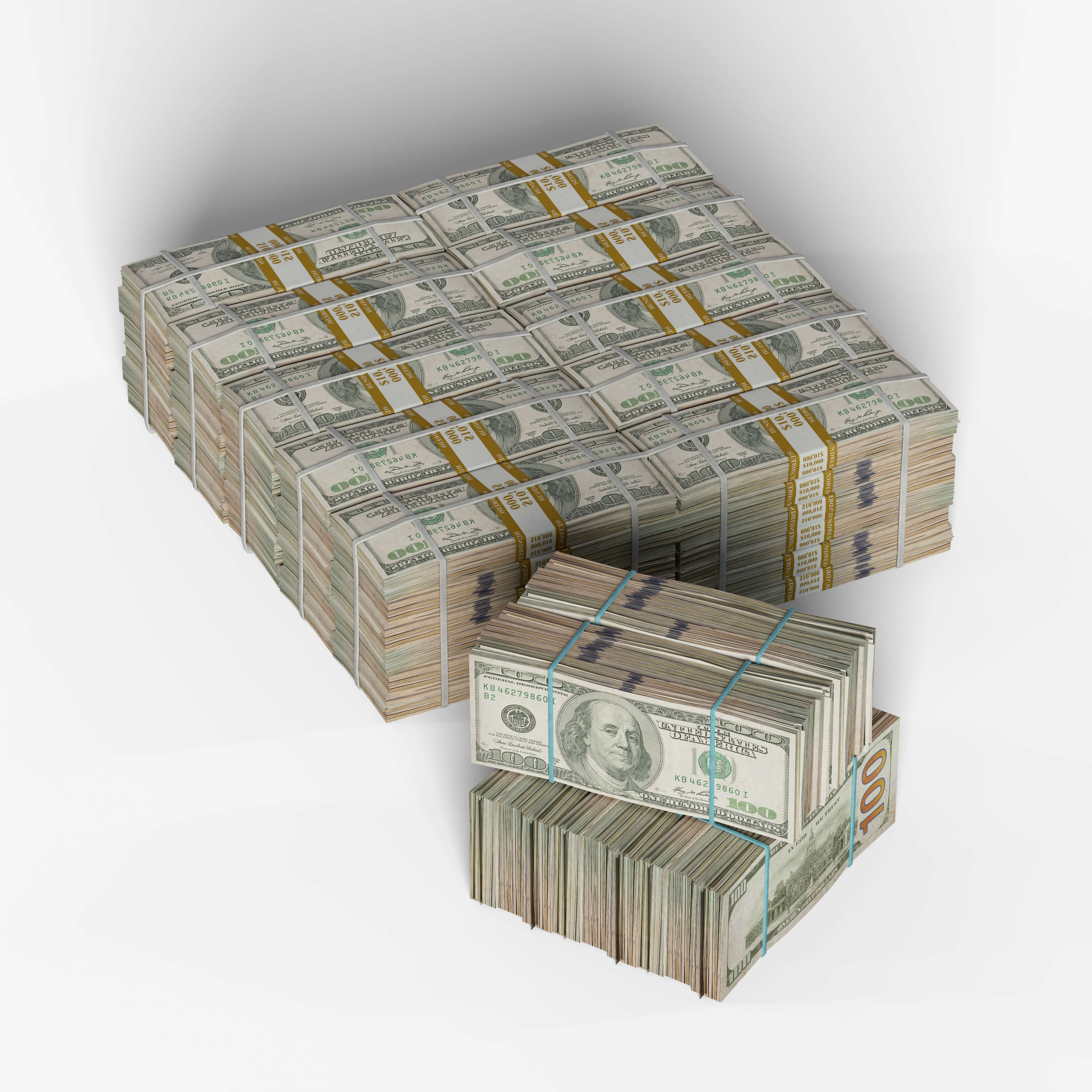 Money Stack Set - 3D Model by GunsNTanks