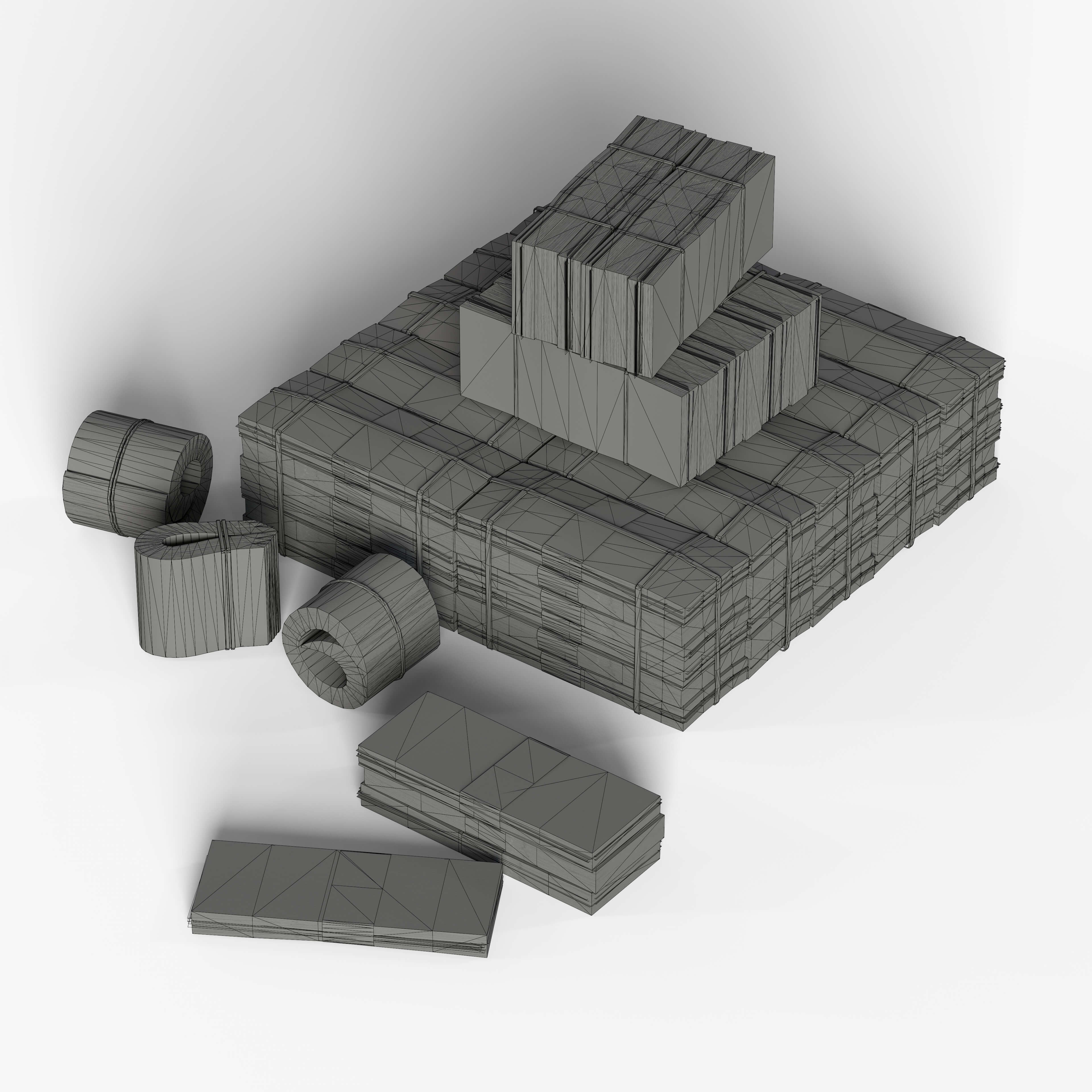 Money Stack Set - 3D Model by GunsNTanks