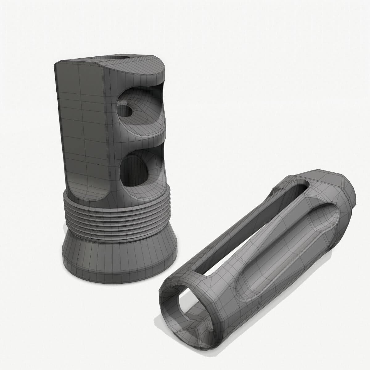 Muzzle Brake Pack Vol-1 3D Model by GunsNTanks