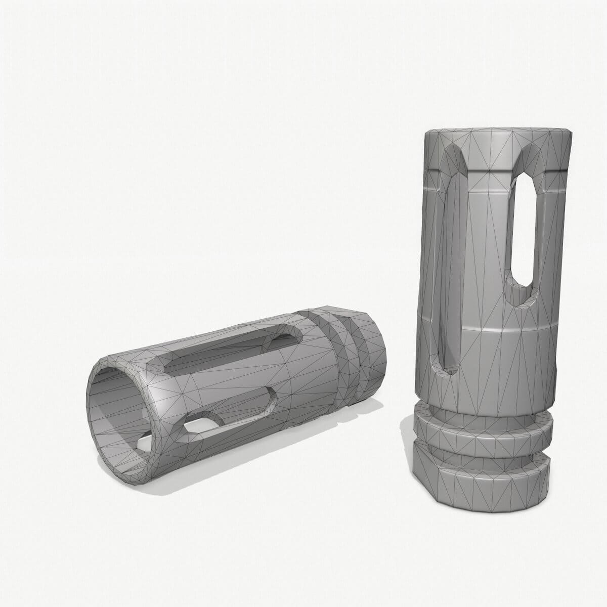 Muzzle Brake Pack Vol-3 3D Model by GunsNTanks