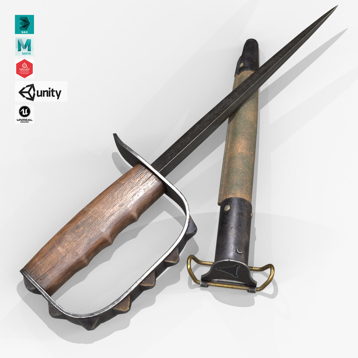 Trench Knife M1917 - 3D Model by GunsNTanks