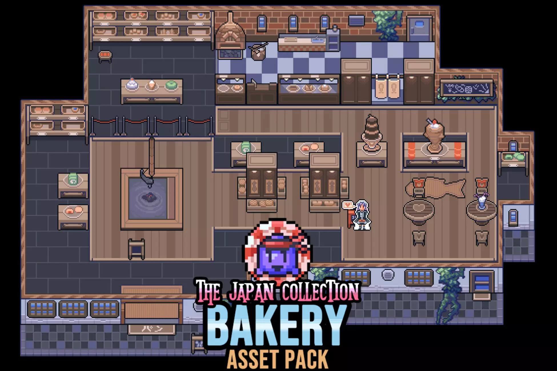 The Japan Collection: Bakery Interior - 2D Game Asset by GuttyKreum