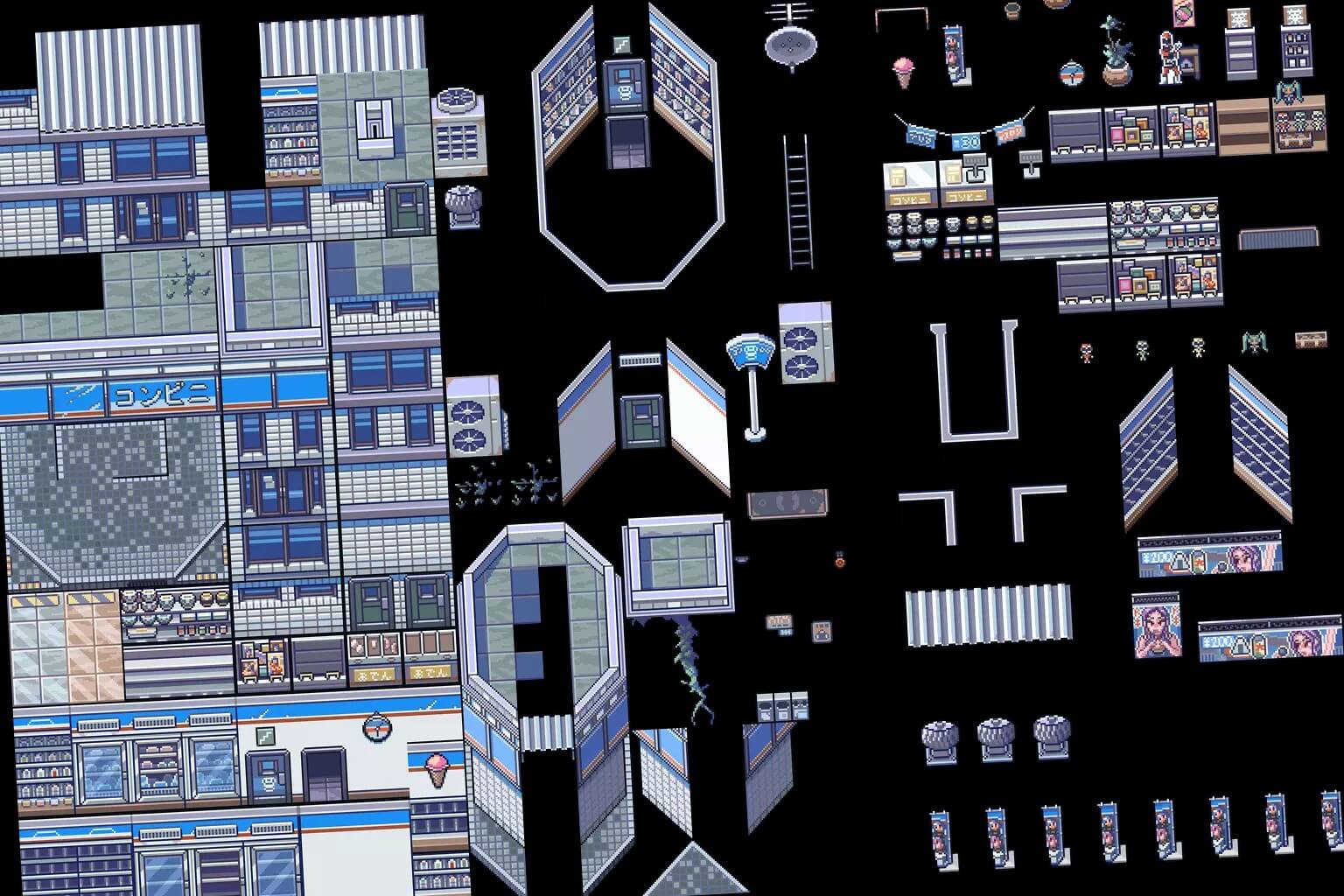 The Japan Collection: Corner Store - 2D Game Asset by GuttyKreum