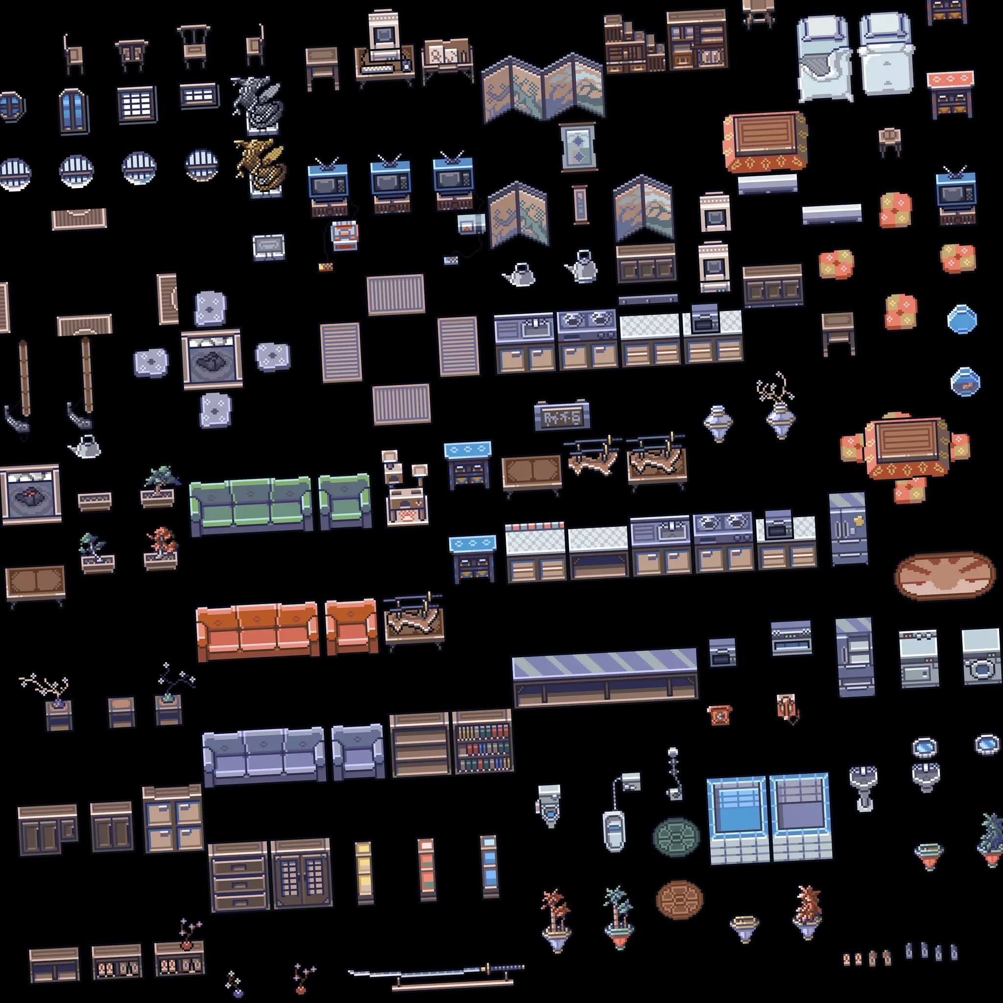 The Japan Collection: Interior Essentials - 2D Game Asset by GuttyKreum