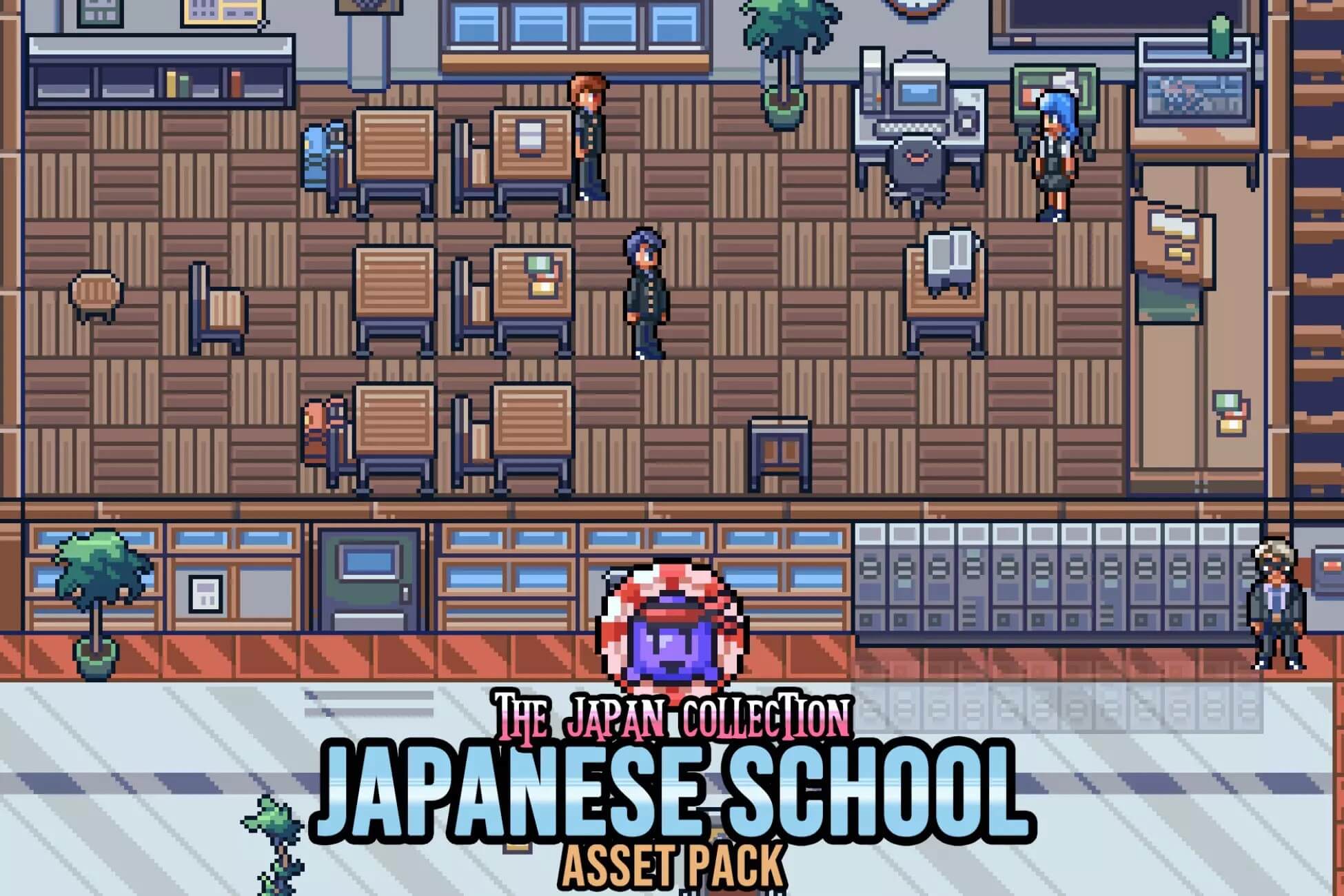 The Japan Collection: Japanese School Interior - 2D Game Asset by ...