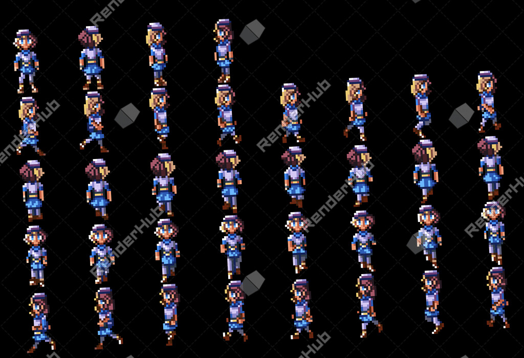The Japan Collection: Jrpg Characters - 2D Game Asset by GuttyKreum
