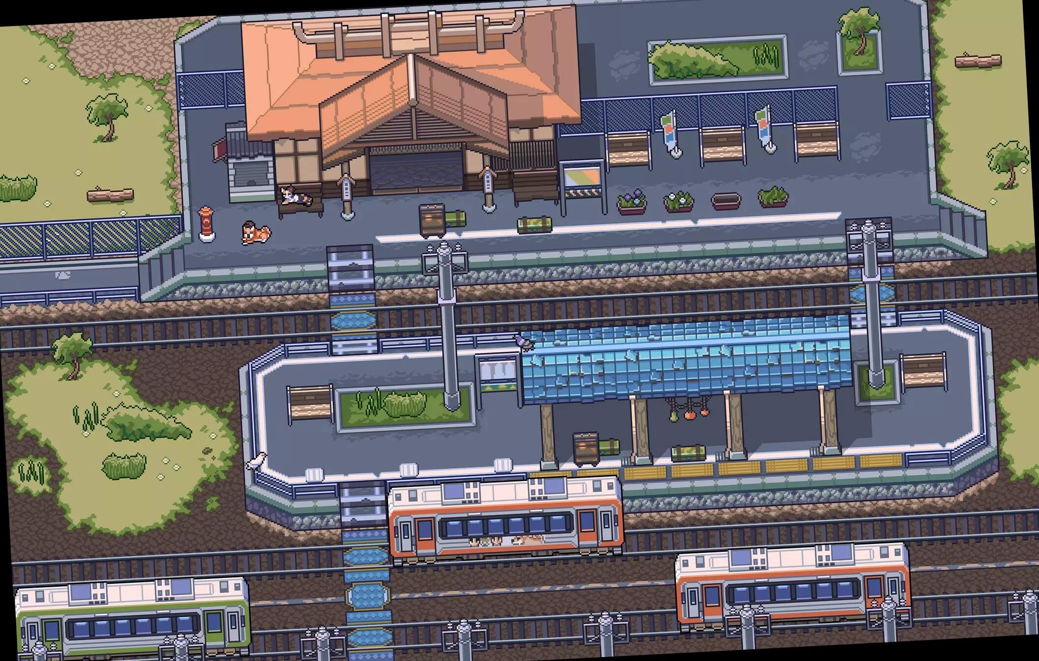 The Japan Collection: Train Station - 2D Game Asset by GuttyKreum