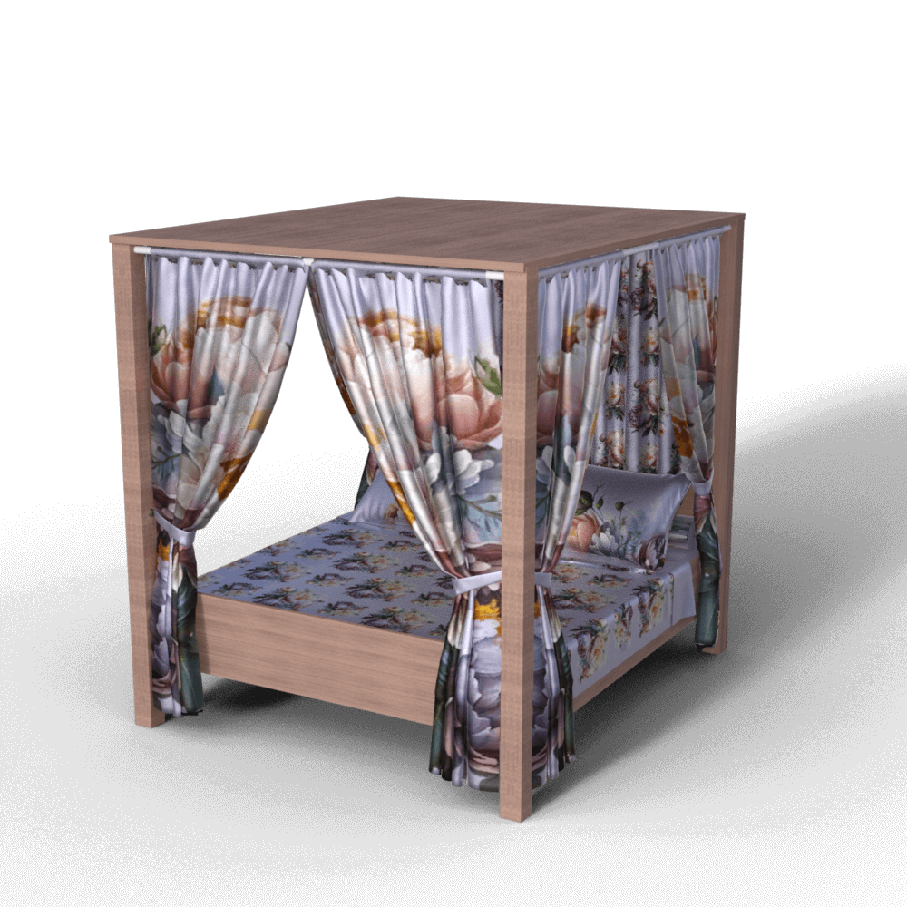Canopy Bed 1st Material 3D Render, Digital Art by guy91600
