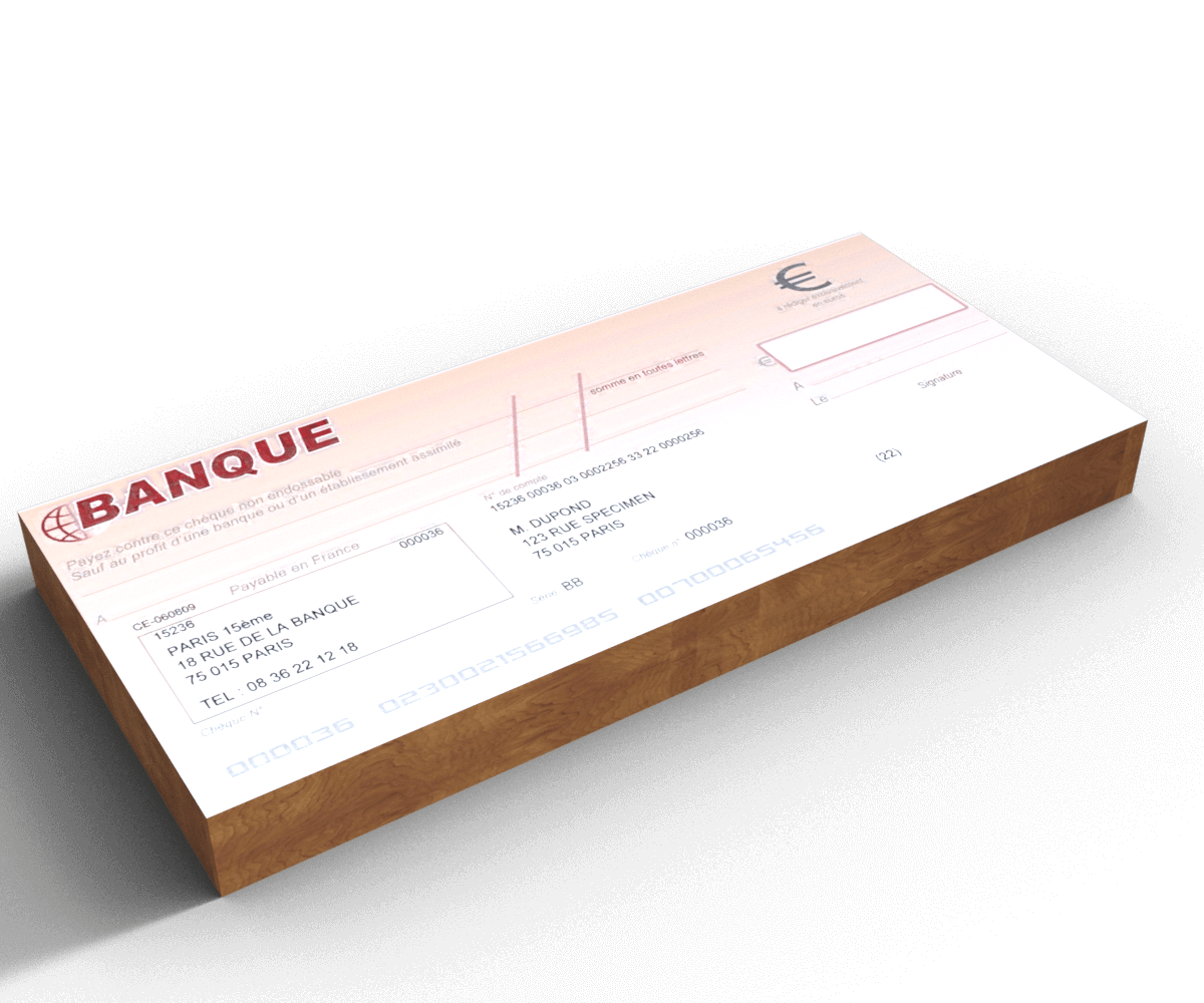 cheque en bois 3D Render, Digital Art by guy91600