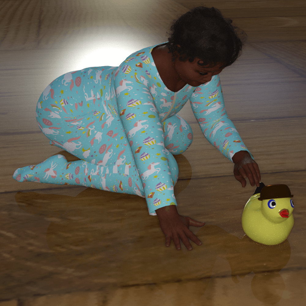 Matiya wears her new onesie 3D Render, Digital Art by guy91600