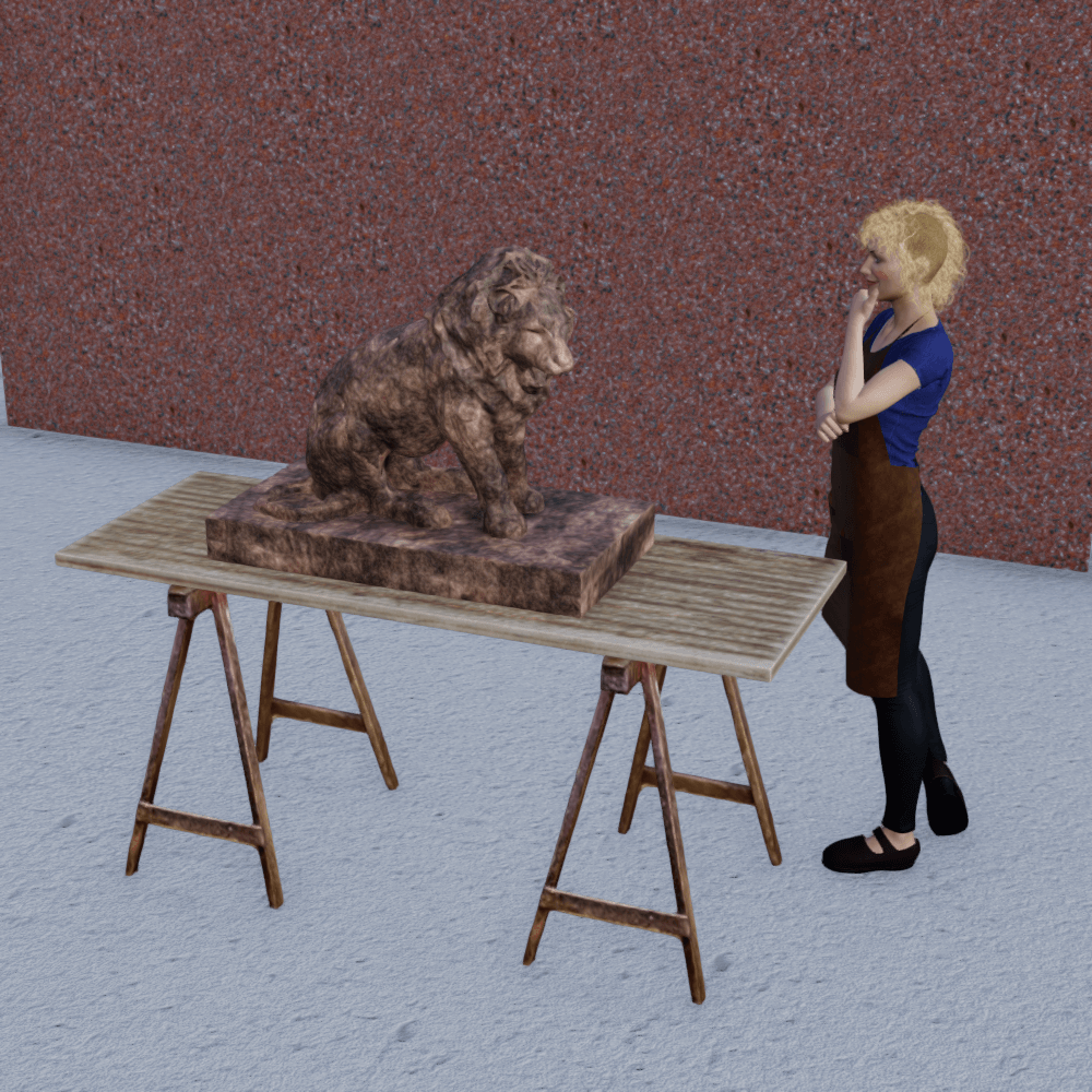 Nele sculptor 3D Render, Digital Art by guy91600