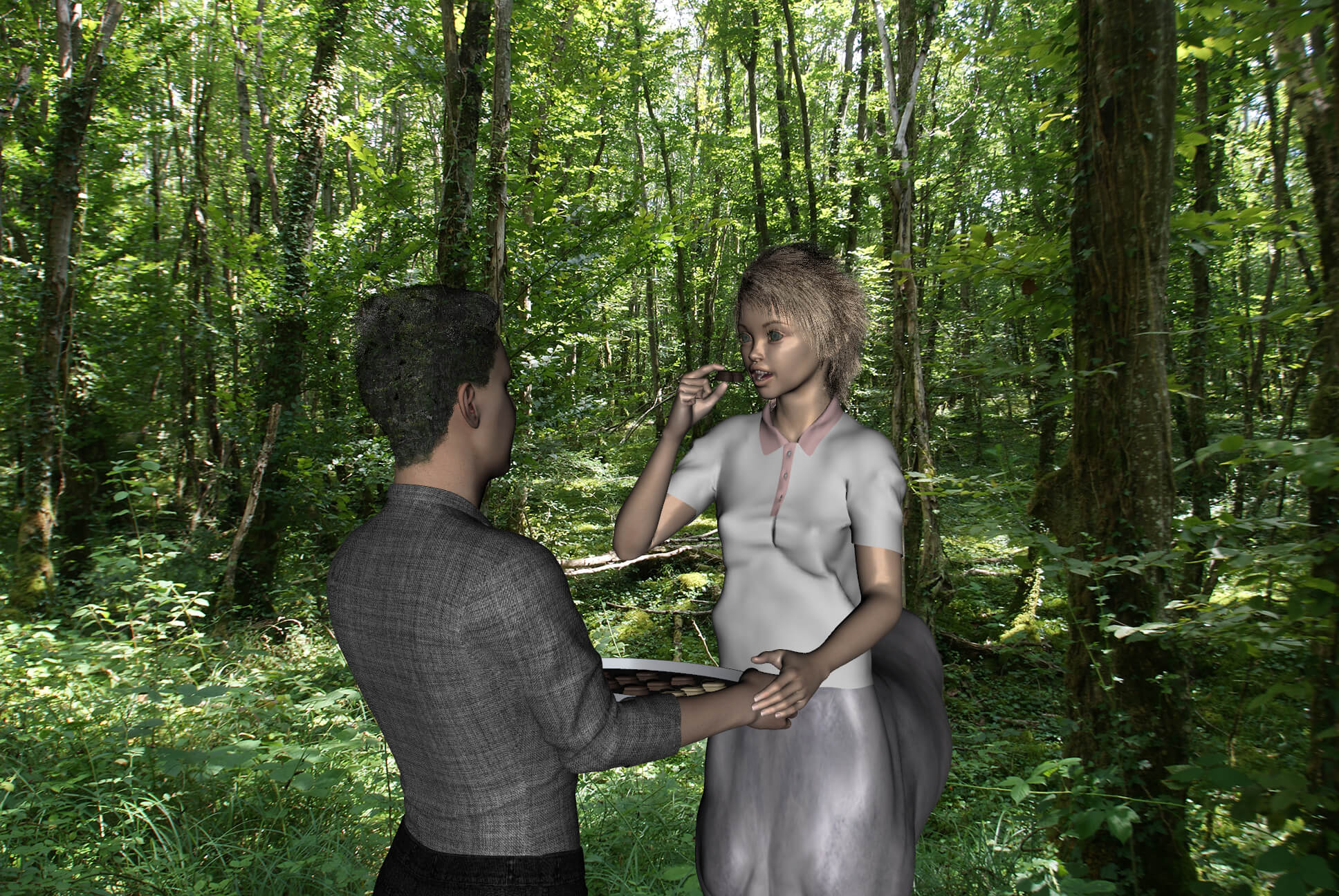 She is greedy 3D Render, Digital Art by guy91600