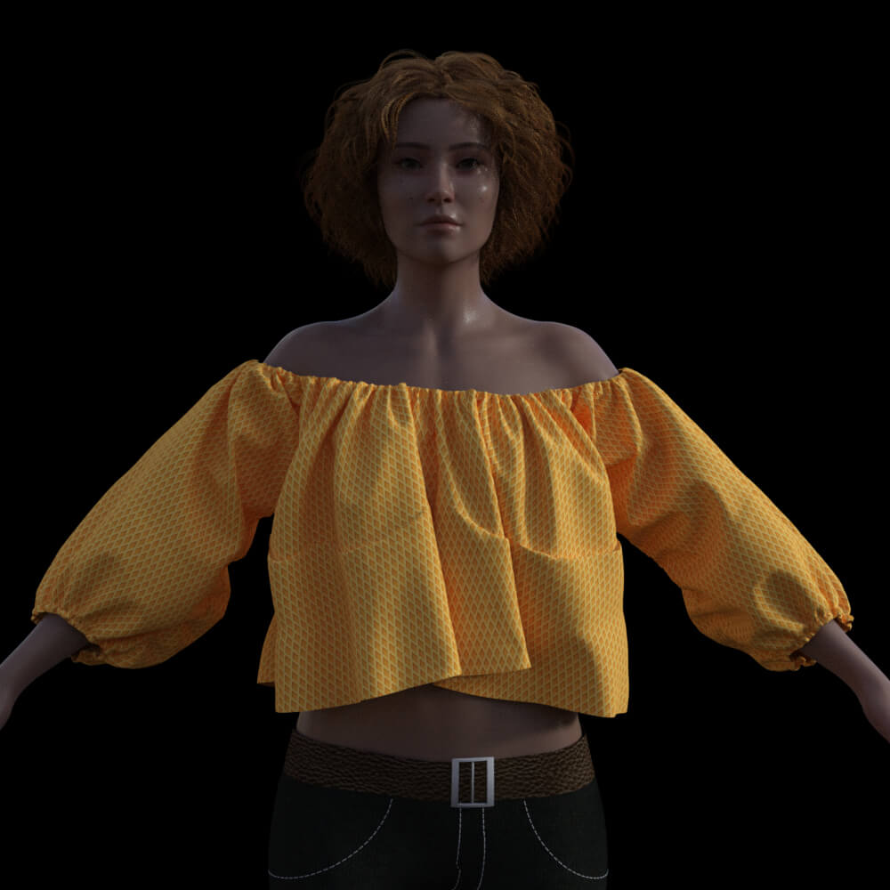 Shoulder Blouse for G9F - Daz Content by guy91600