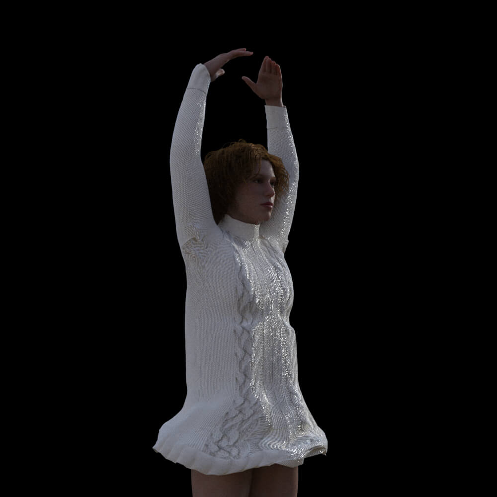 Turtleneck Wool Dress for G9F - Daz Content by guy91600