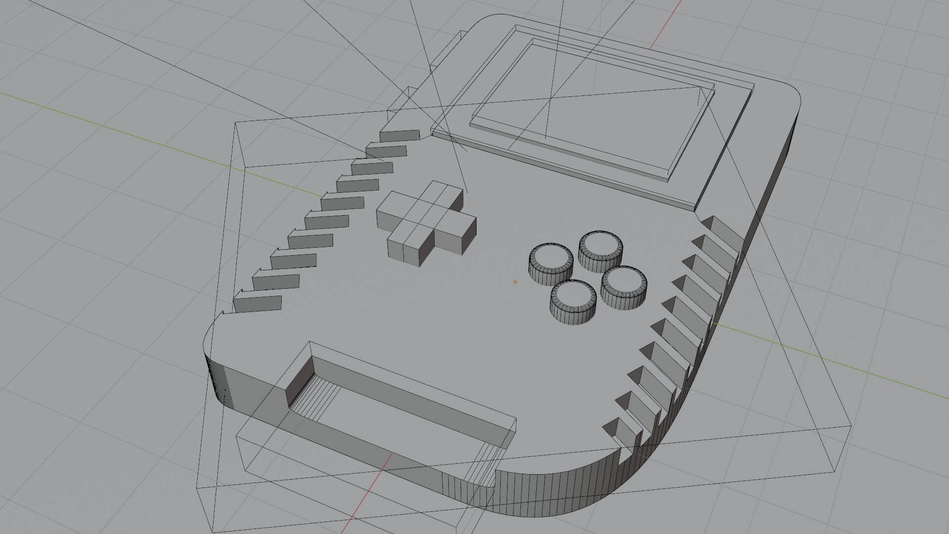 Pink Cute Retro Gameboy Console - 3D Model by gvart