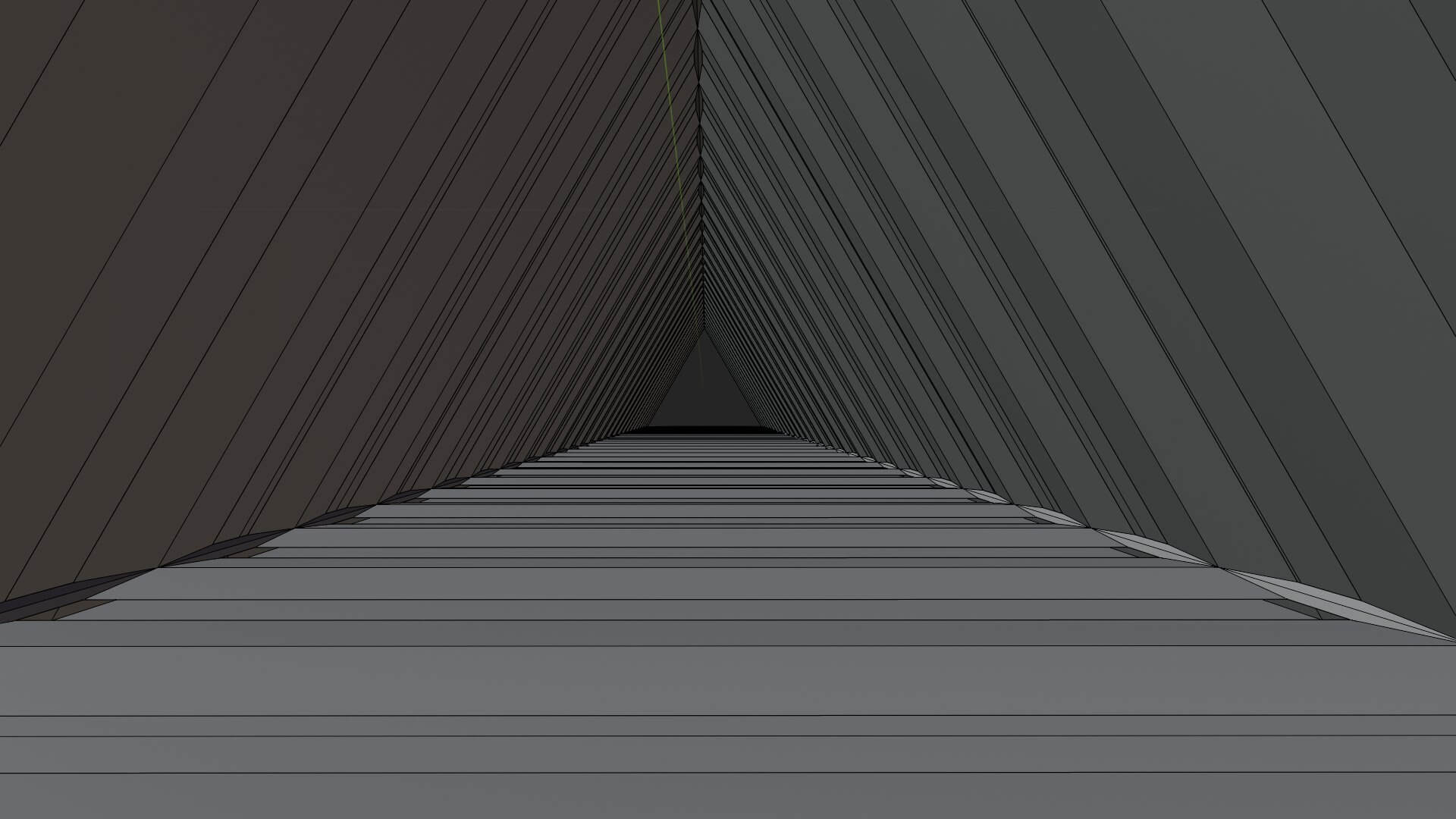 Triangular Tunnel Animated - 3D Model by gvart
