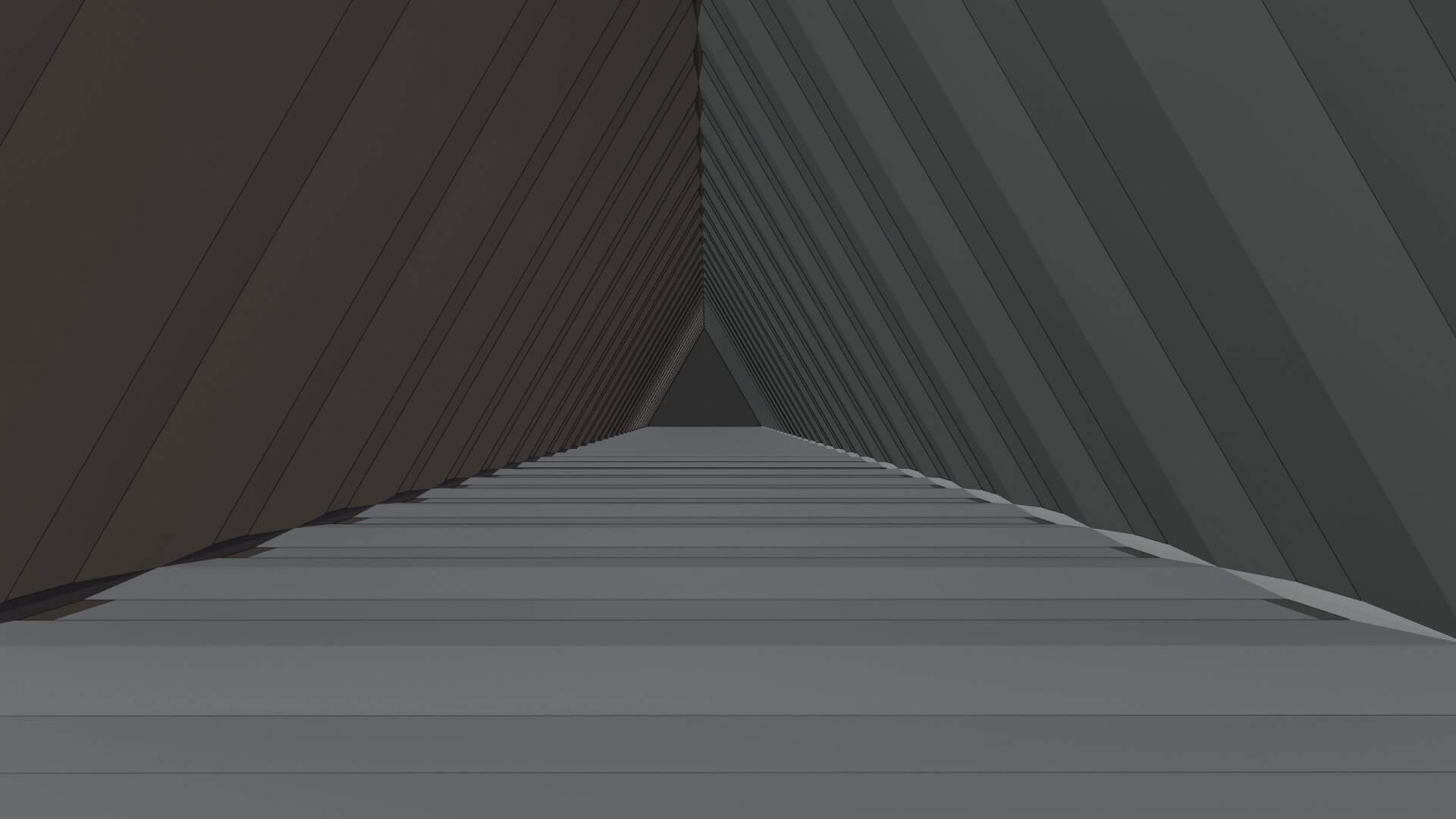 Triangular Tunnel Animated - 3D Model by gvart
