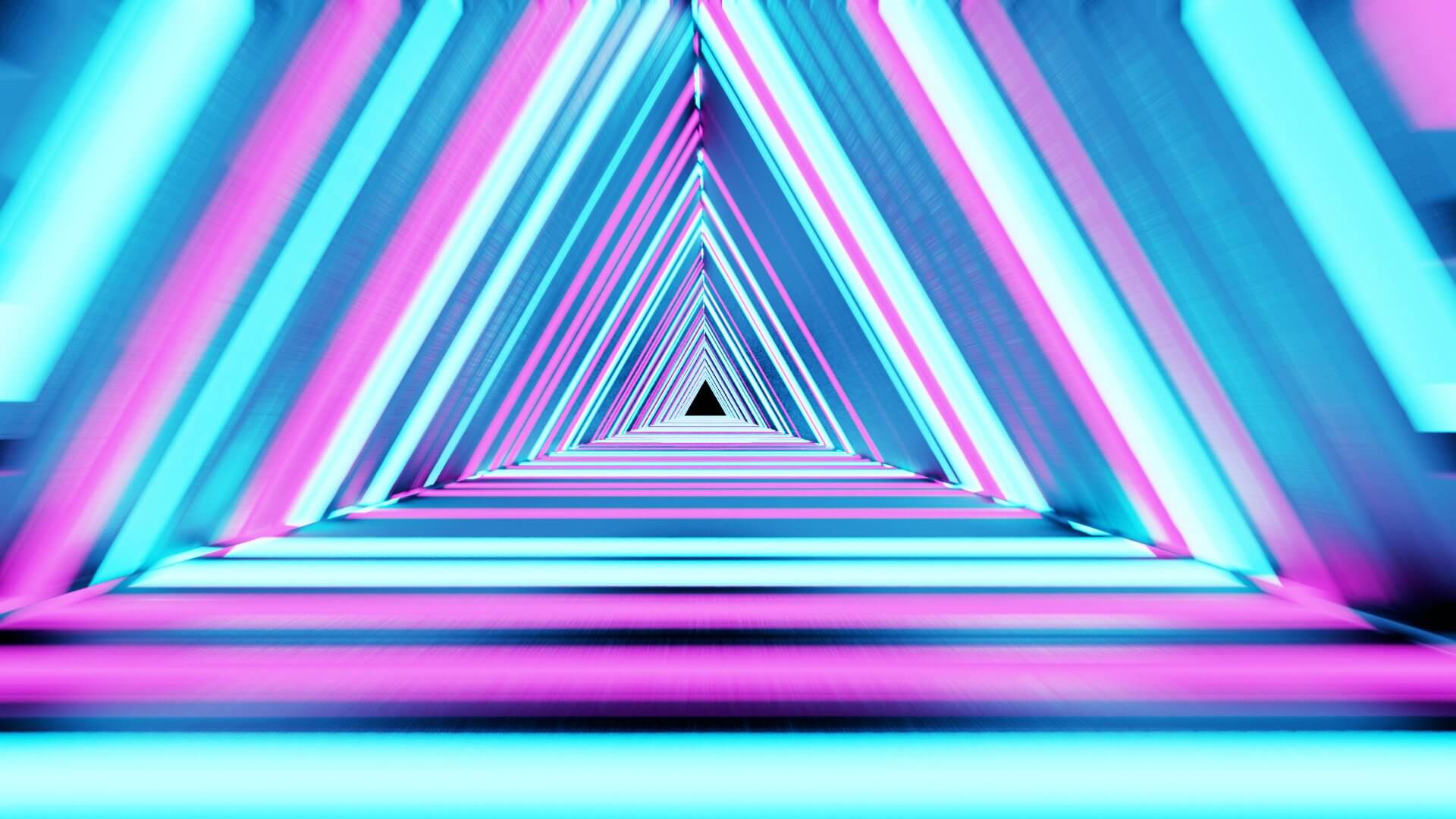 Triangular Tunnel Animated - 3D Model by gvart