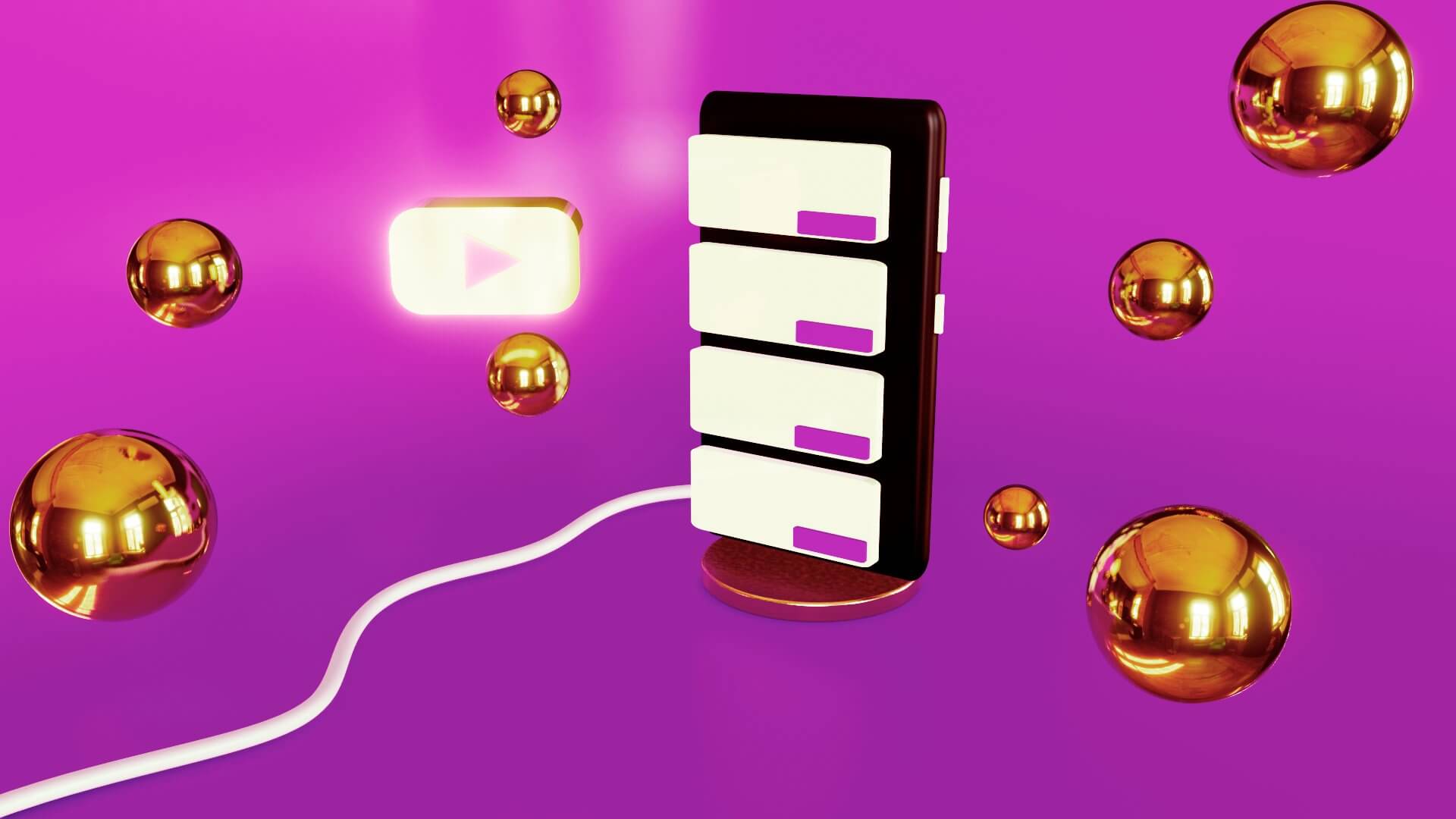 YouTube Mobile User Interface - 3D Model by gvart