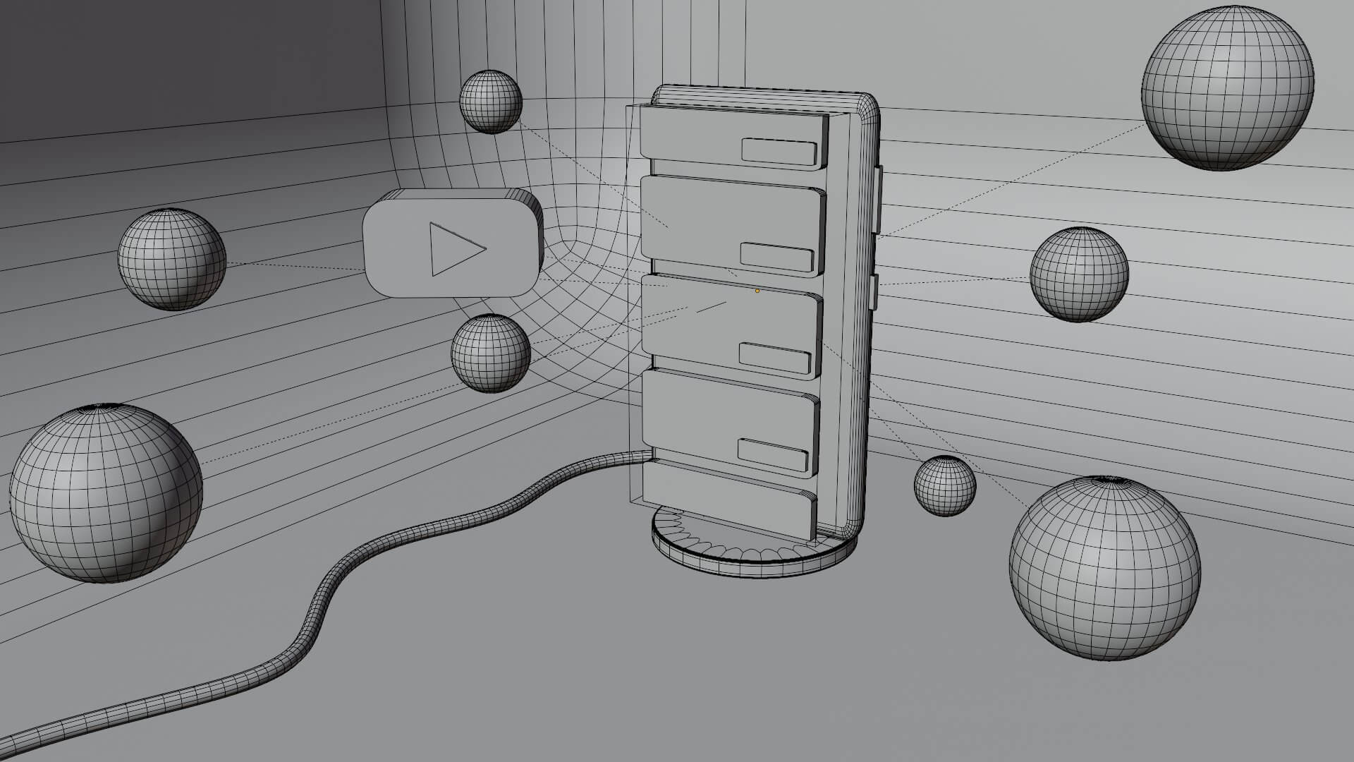 YouTube Mobile User Interface - 3D Model by gvart
