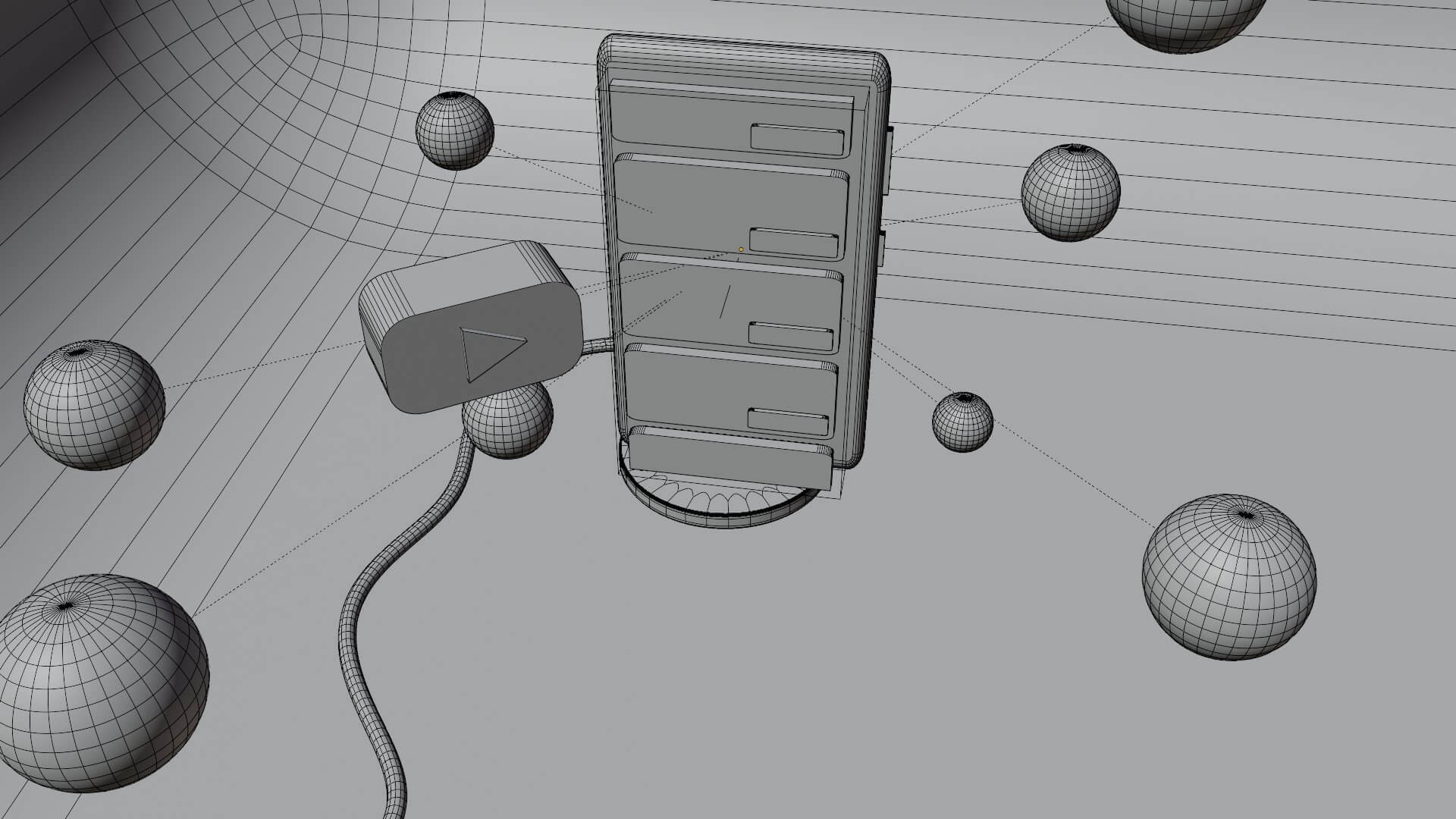 YouTube Mobile User Interface - 3D Model by gvart