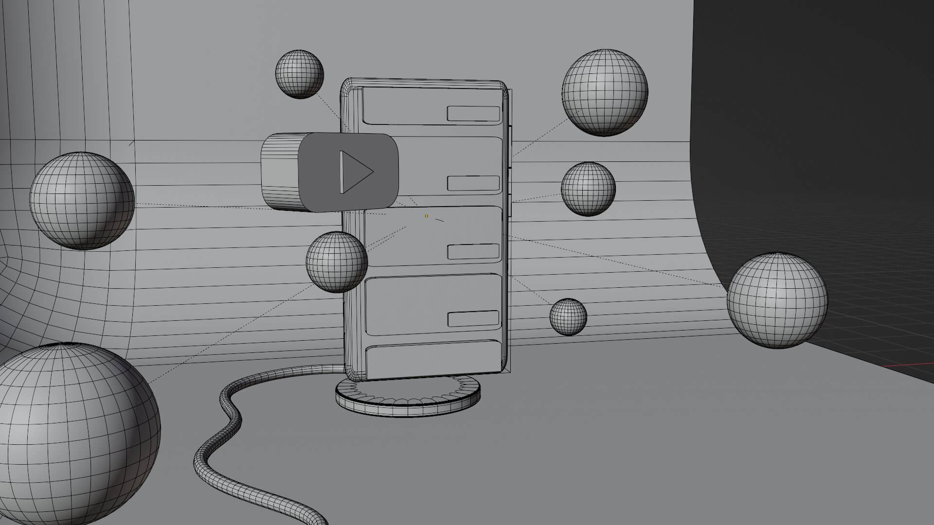 YouTube Mobile User Interface - 3D Model by gvart