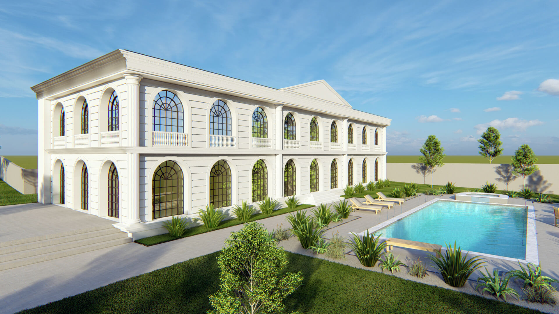 Classic Pavilion 3D Render, Digital Art by GVelhinho