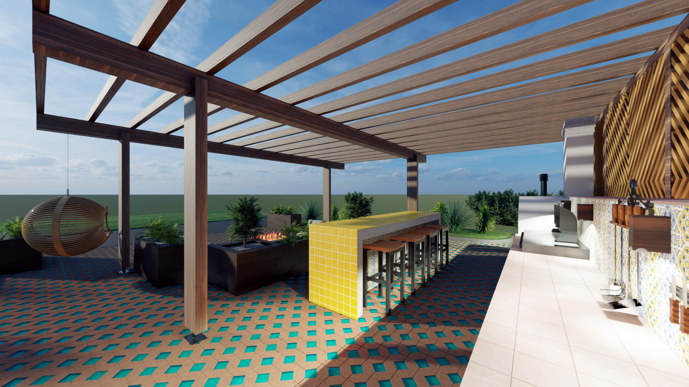 Outdoor Barbecue - 3D Model by GVelhinho