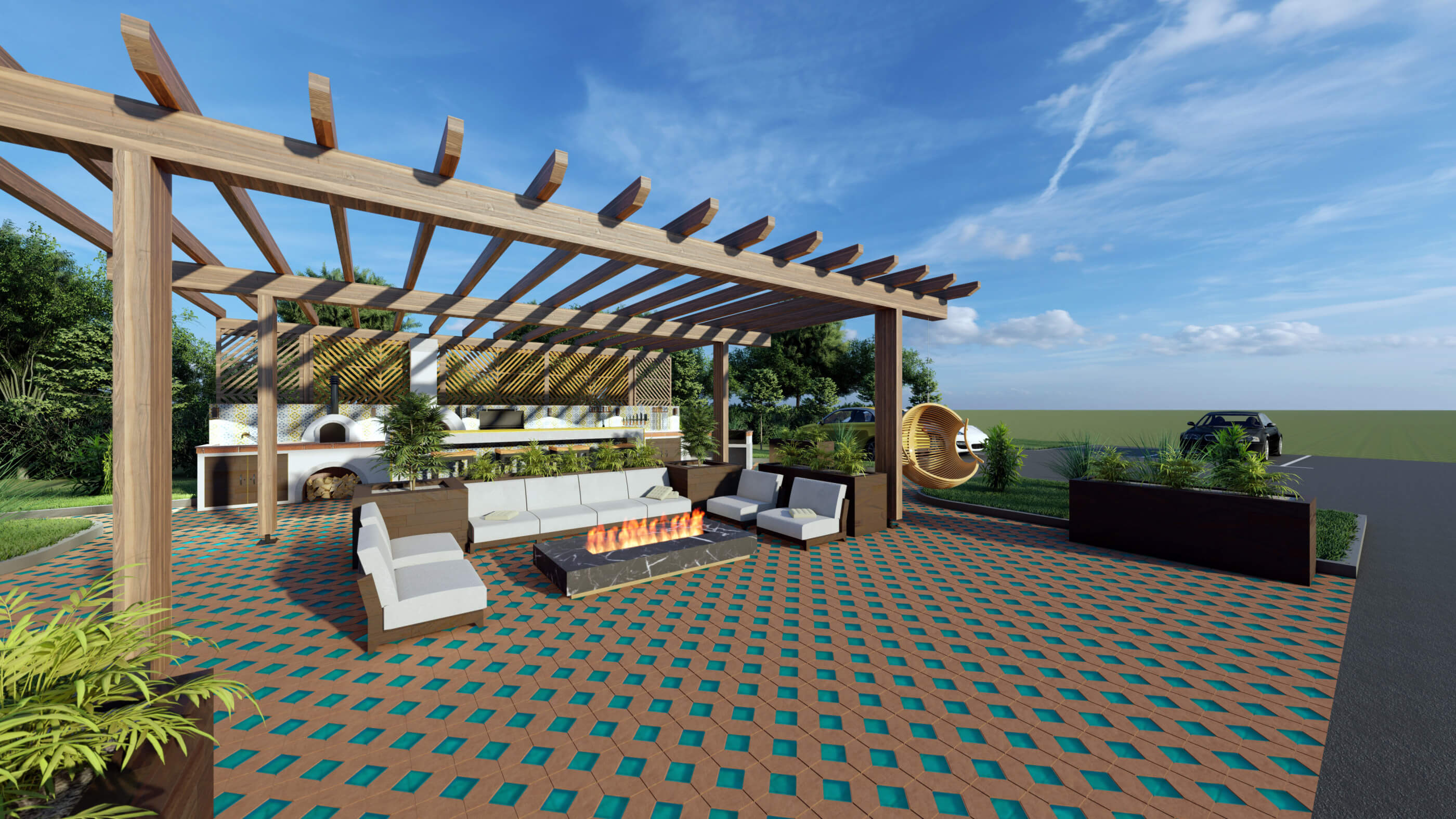 Outdoor Barbecue - 3D Model by GVelhinho