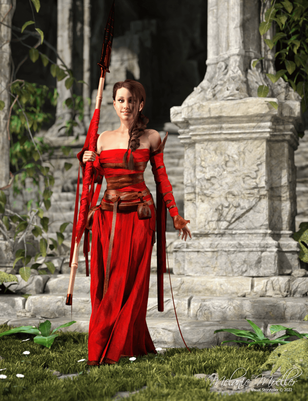 Eleanor 3D Render, Digital Art by gwasanee