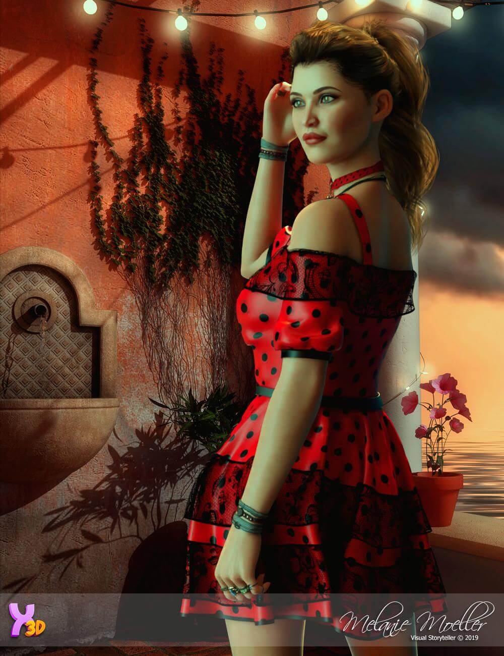 Lorna 3D Render, Digital Art by gwasanee