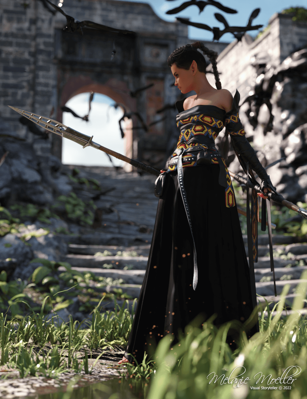 Rahel 3D Render, Digital Art by gwasanee