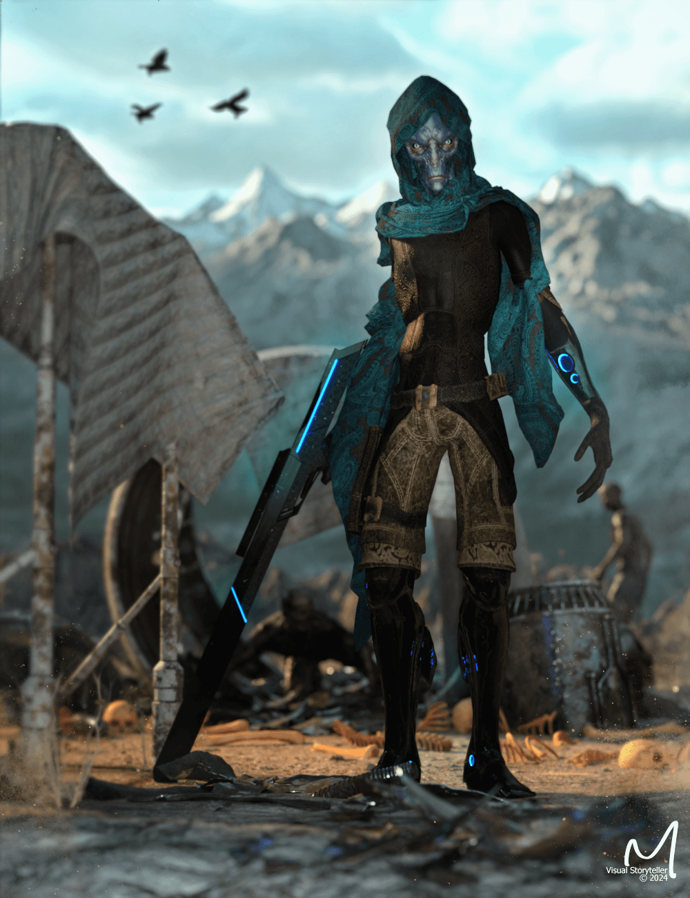 Vidar 3D Render, Digital Art by gwasanee