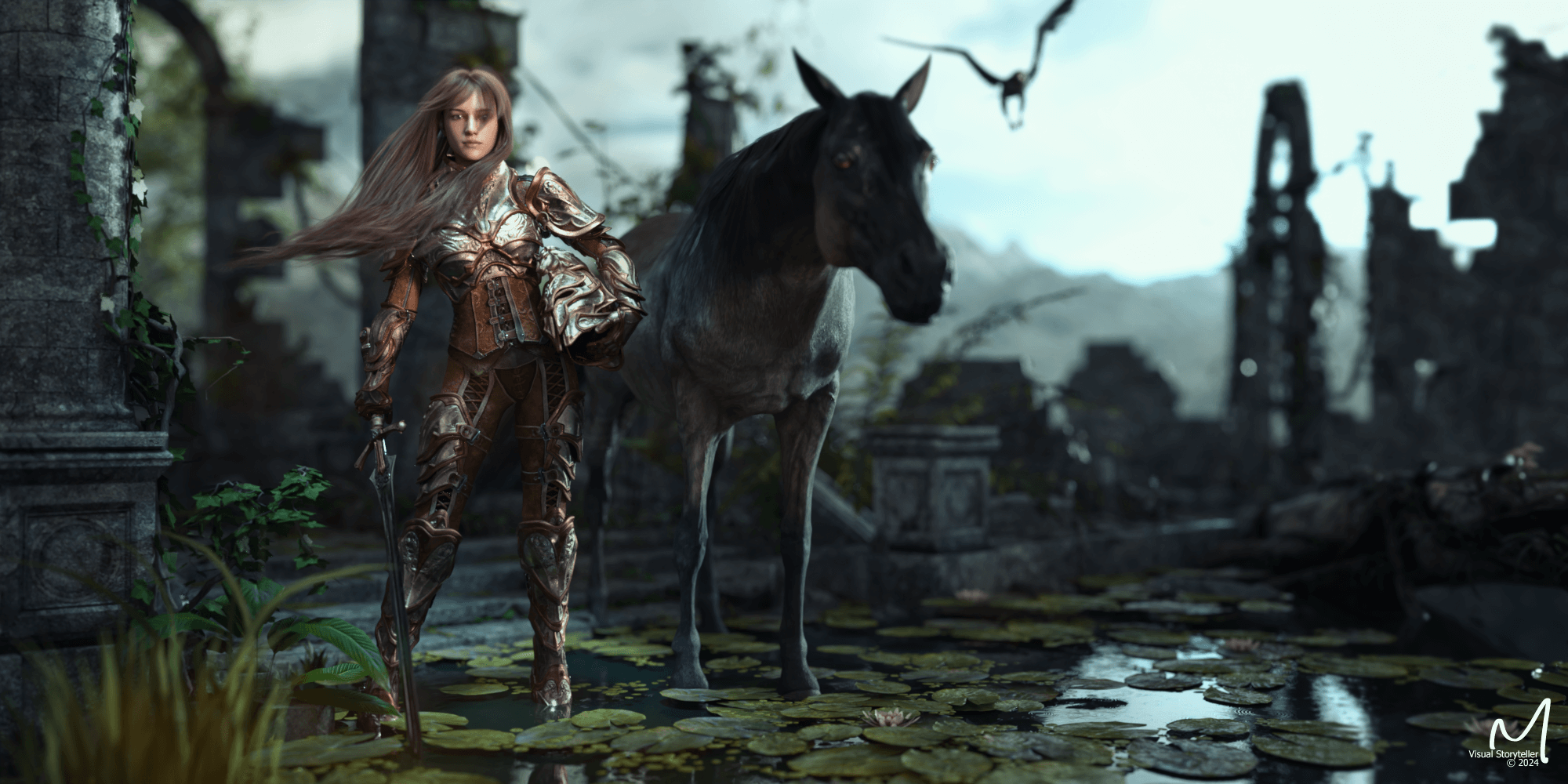 Warrior 3D Render, Digital Art by gwasanee