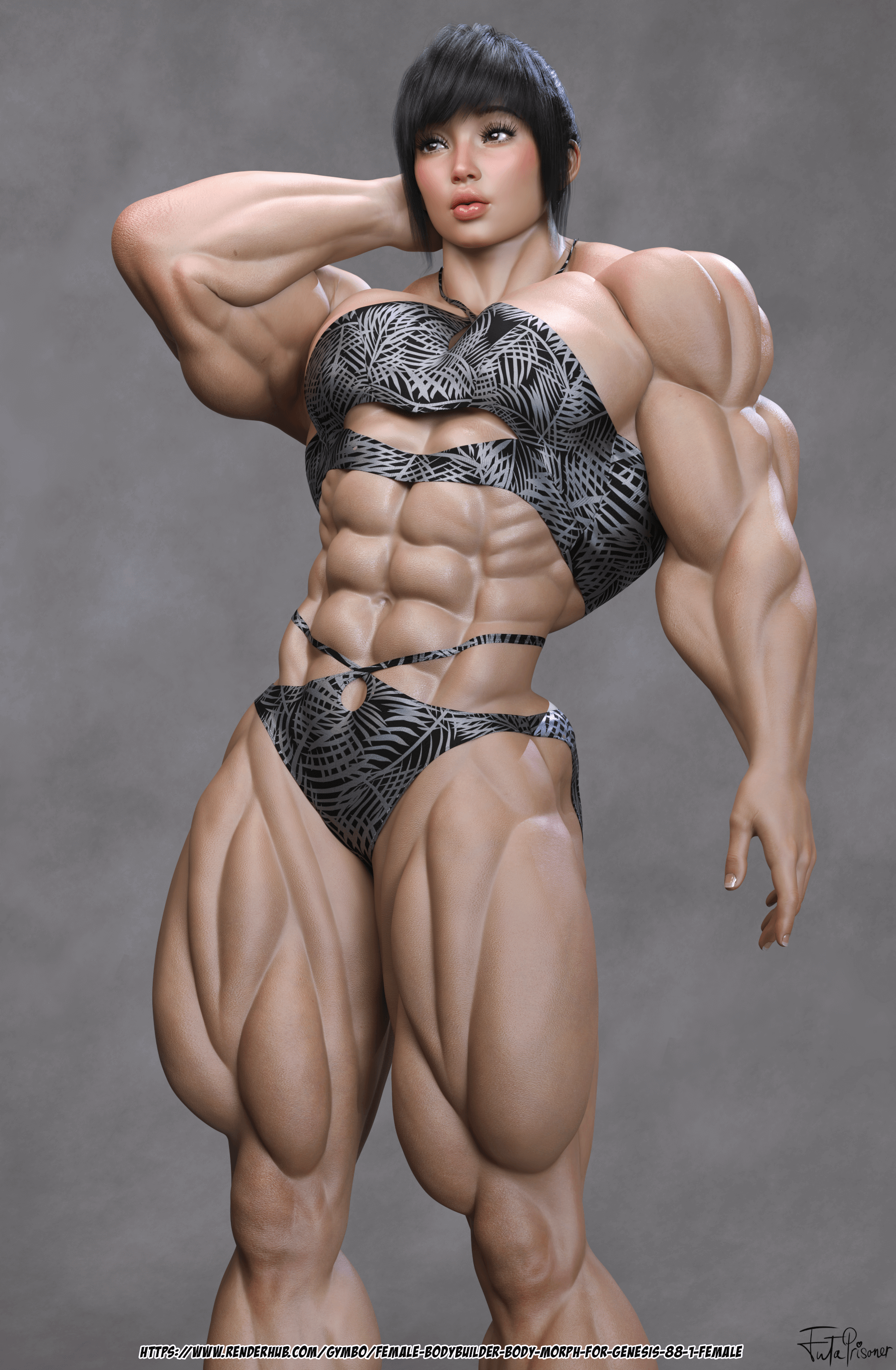 Female Bodybuilder Body HD Morph for Genesis 8/8.1 Female - Daz Content by Gymbo