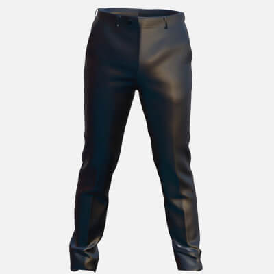 Black Slacks Pants - 3D Model by H3afDya