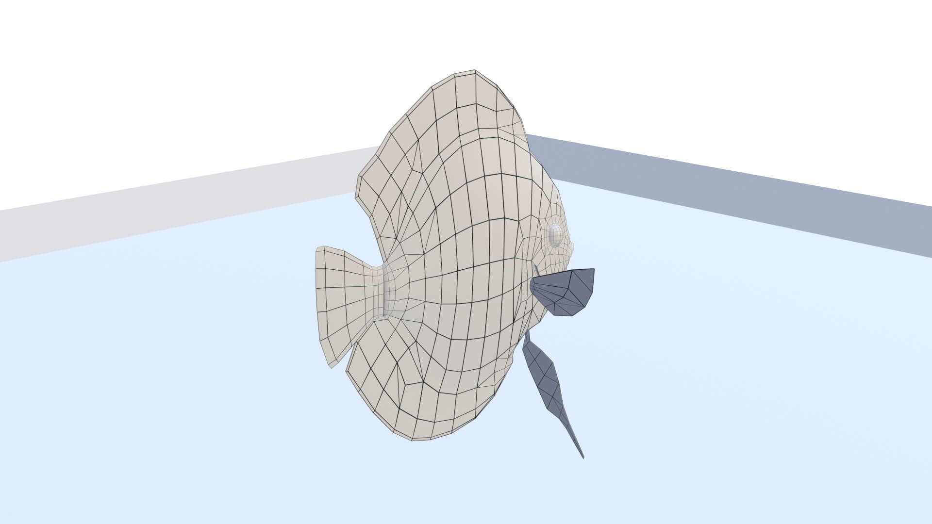 Blue Discus Animal - 3D Model by H3afDya